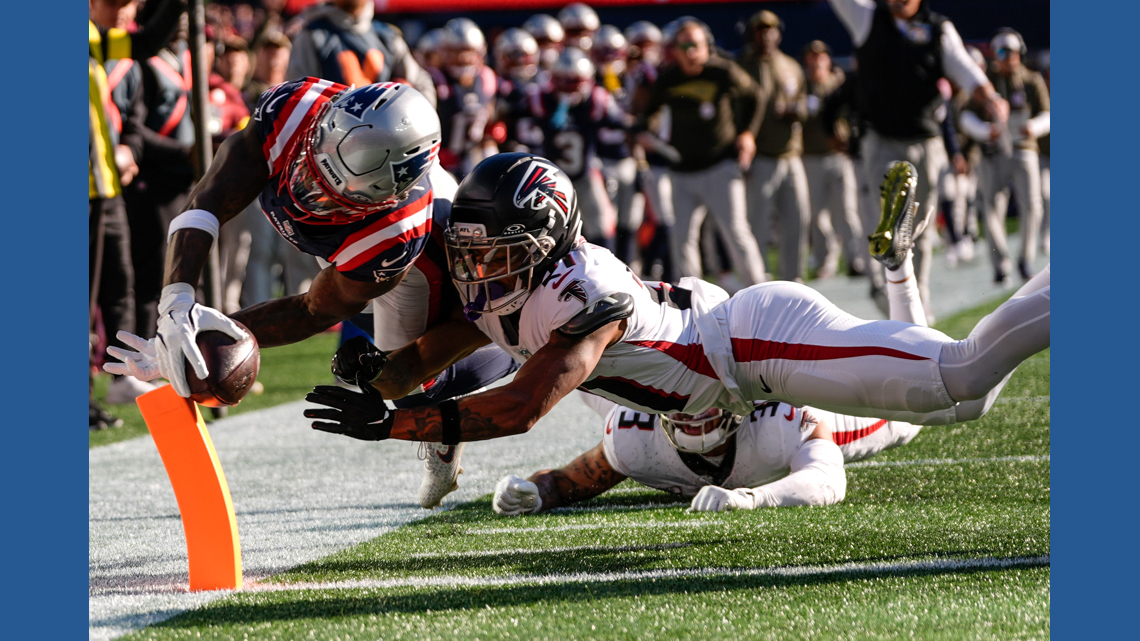 Patriots hang on to beat Falcons 24-23 after late extra point miss by ...