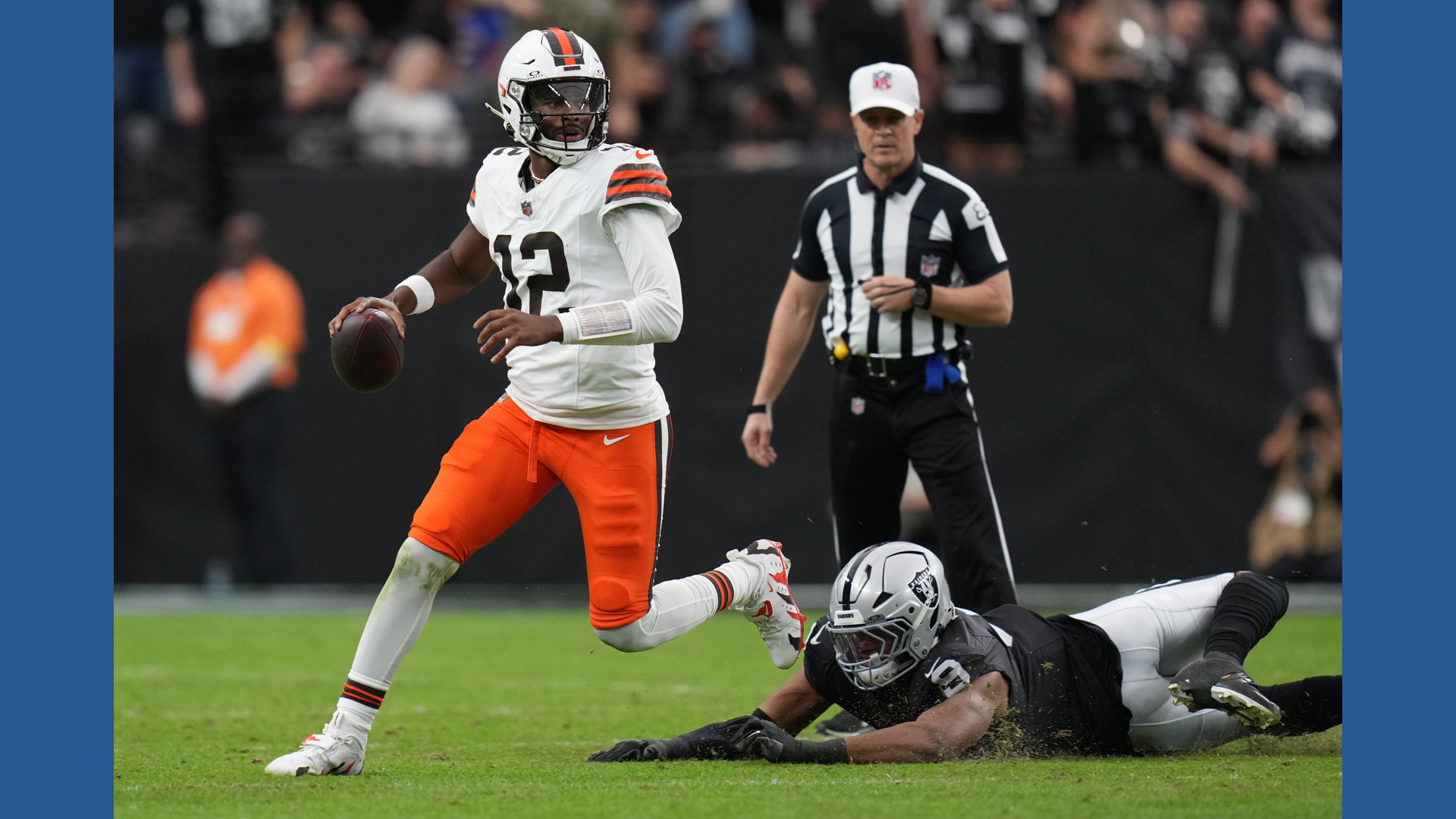 Shedeur Sanders wins his 1st NFL start, Myles Garrett has 3 sacks as ...