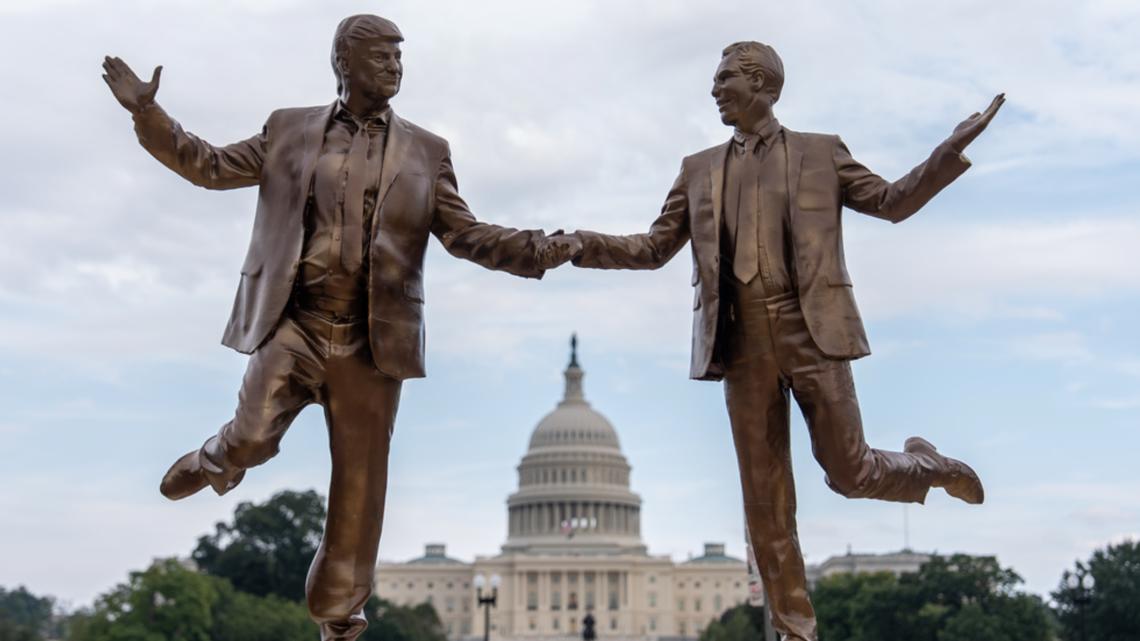 Trump-Epstein statue removed from the National Mall | kiiitv.com