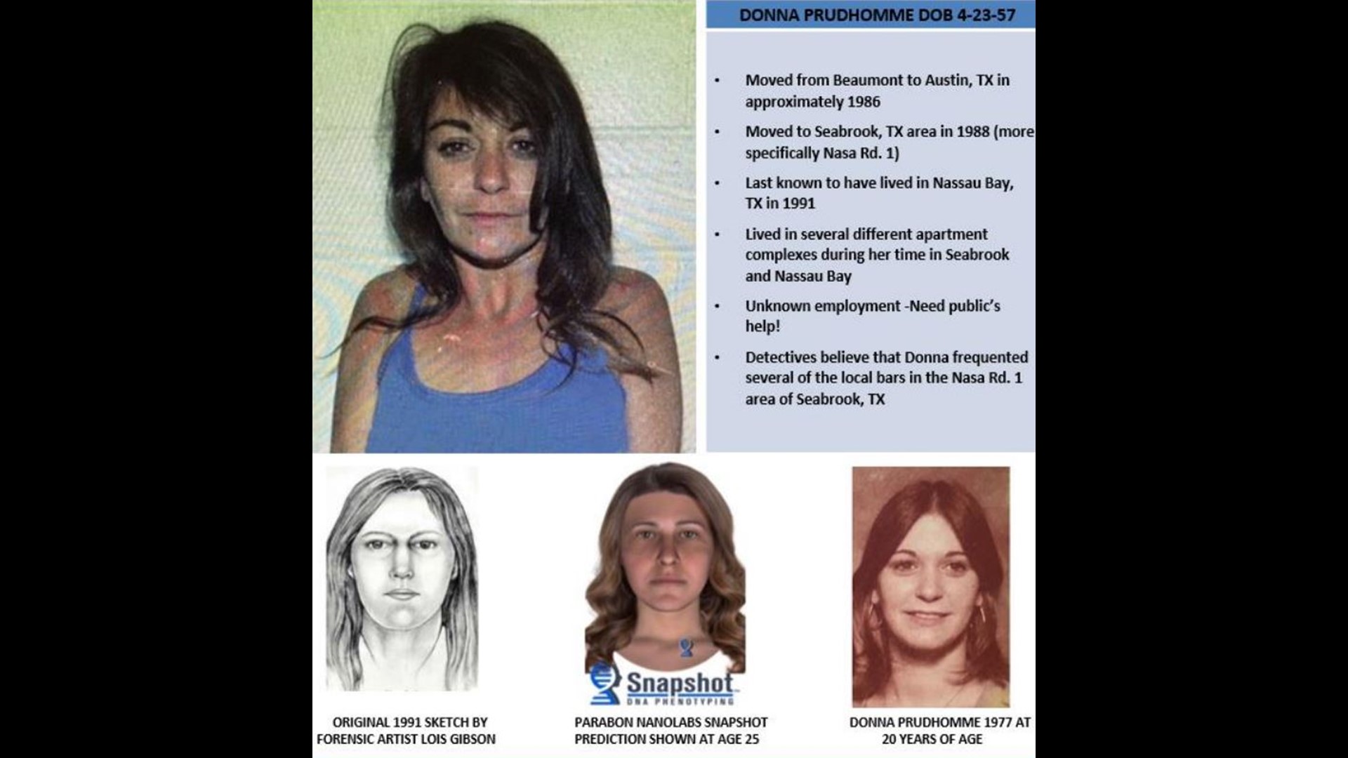 Audrey Lee Cook, Donna Prudhomme identified as 'Killing Fields' victims ...