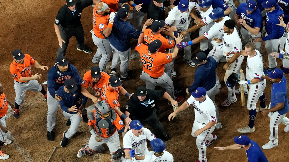 Astros vs. Rangers: Benches clear in ALCS Game 5 | kiiitv.com