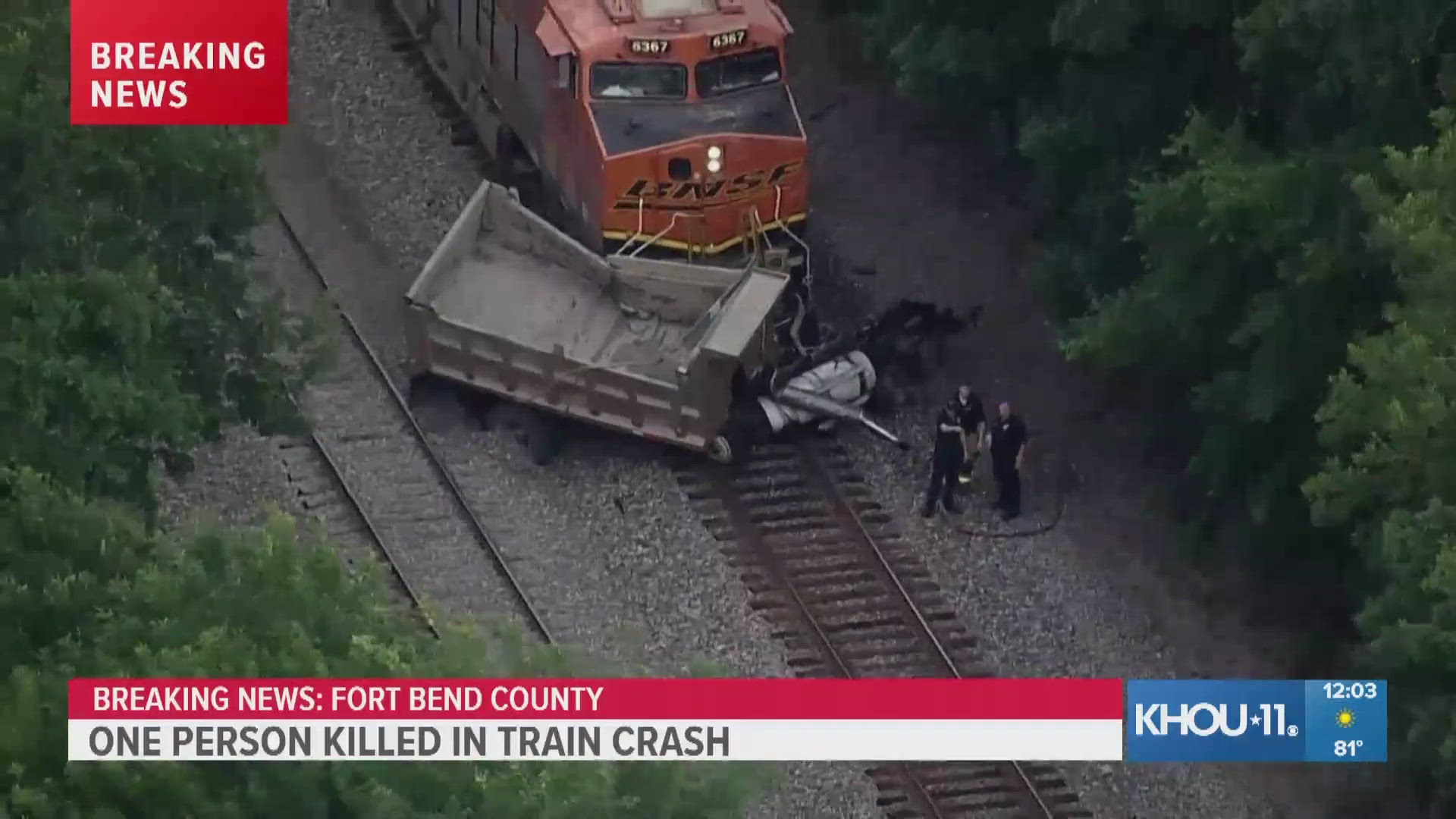 Reported deadly train vs. truck crash under investigation at FM 2759 ...