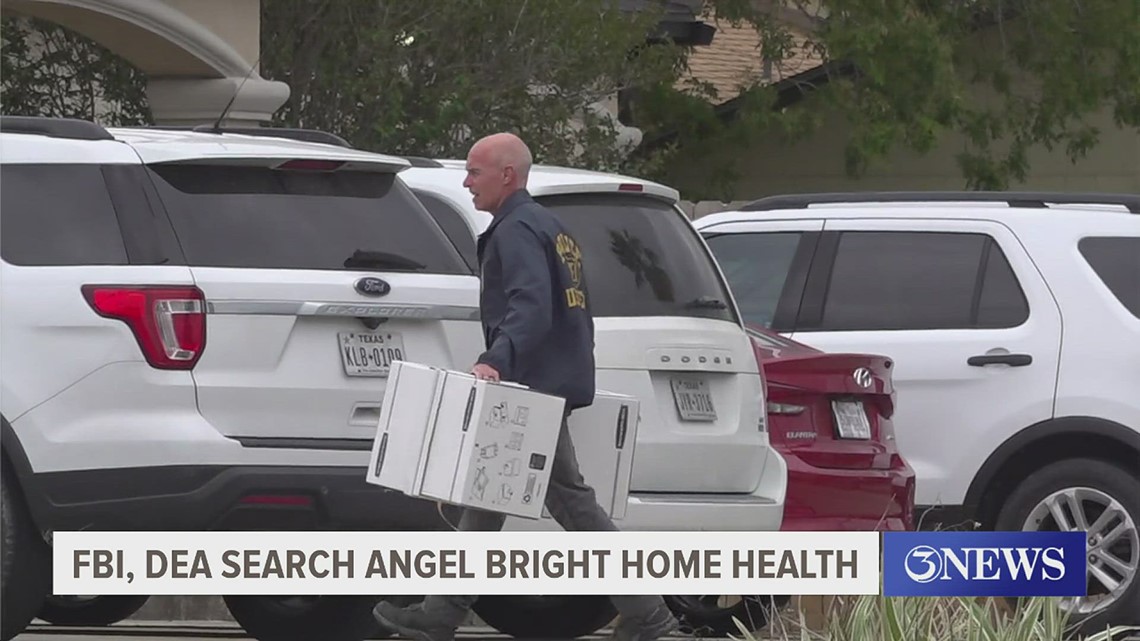 A live look at Angel Bright Home Health investigation scene | kiiitv.com