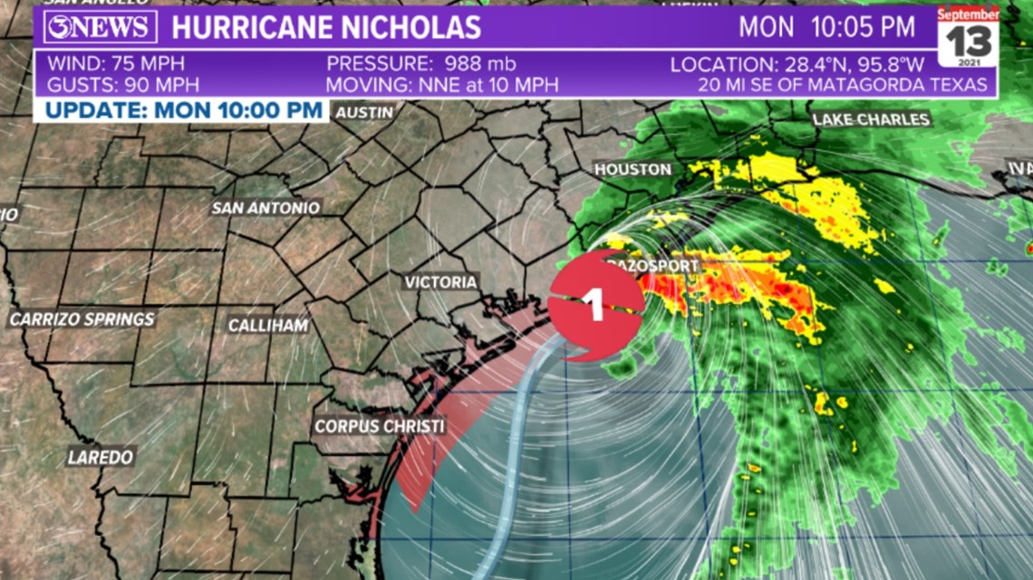 Hurricane Nicholas a category 1 story | kiiitv.com