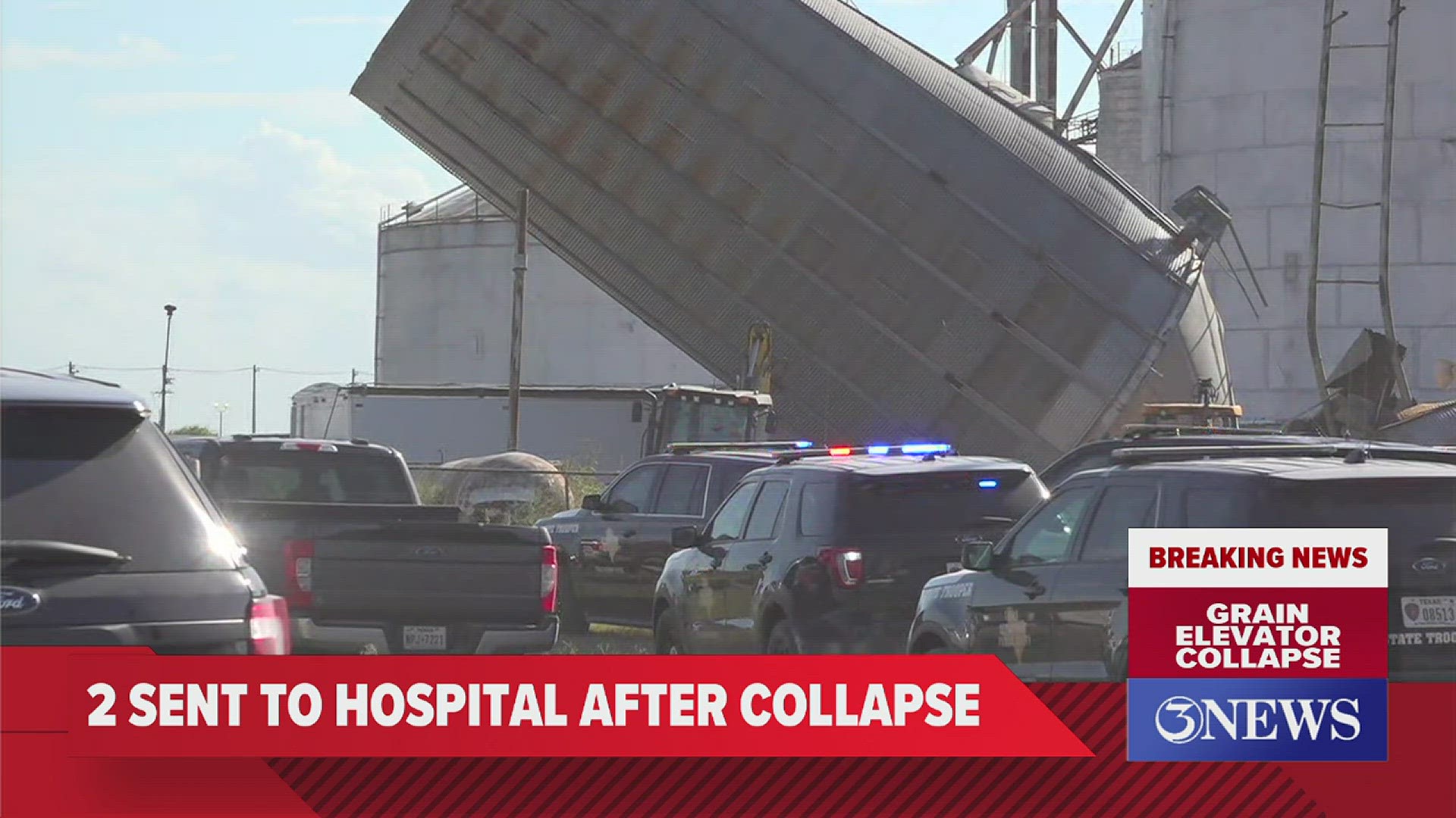 Grain elevator collapses in Tynan, multiple injured | kiiitv.com