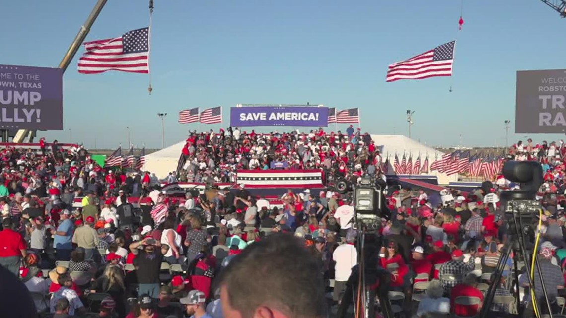 Former President Donald Trump holds rally in Robstown Tx | kiiitv.com