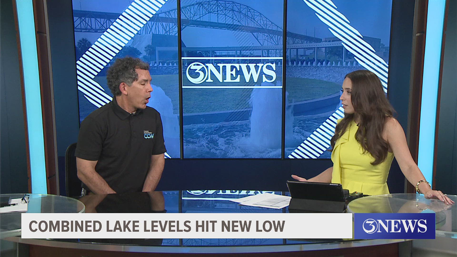 CCW COO Peter Molly talks with KIII Anchor Leslie Adami about water ...