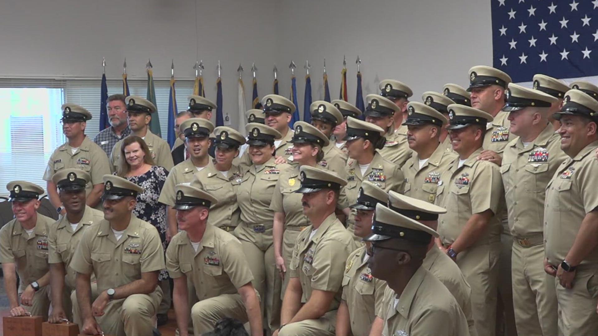 Pinning ceremony at NAS-CC promotes seven sailors to Chief petty ...