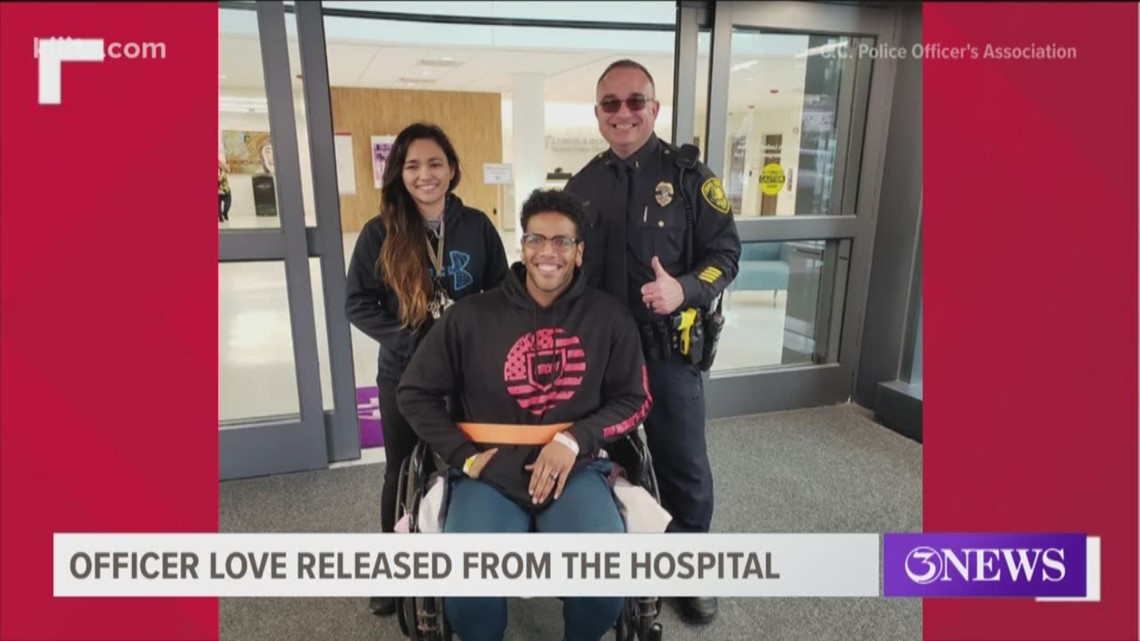 Officer Love released from hospital Wednesday afternoon | kiiitv.com