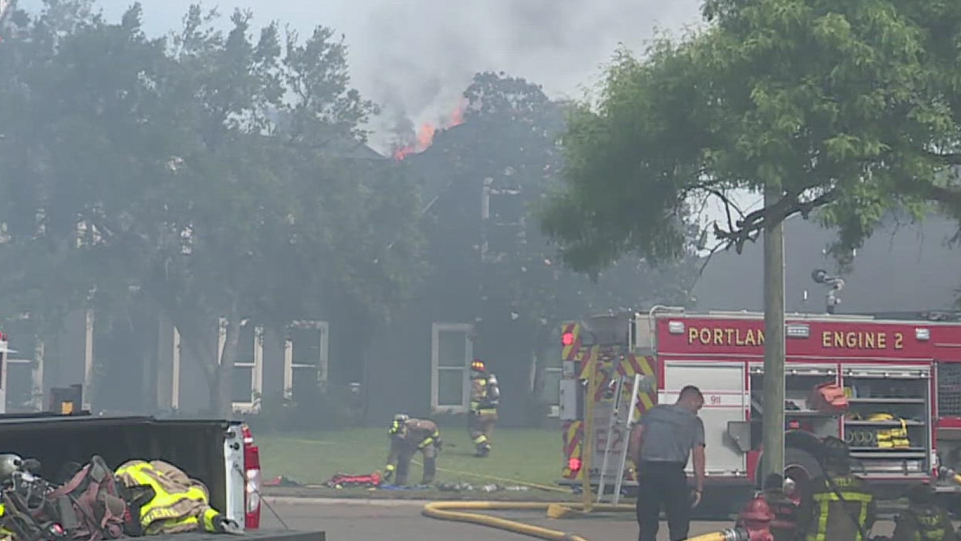 Multiple agencies contain Portland house fire, no injuries reported ...