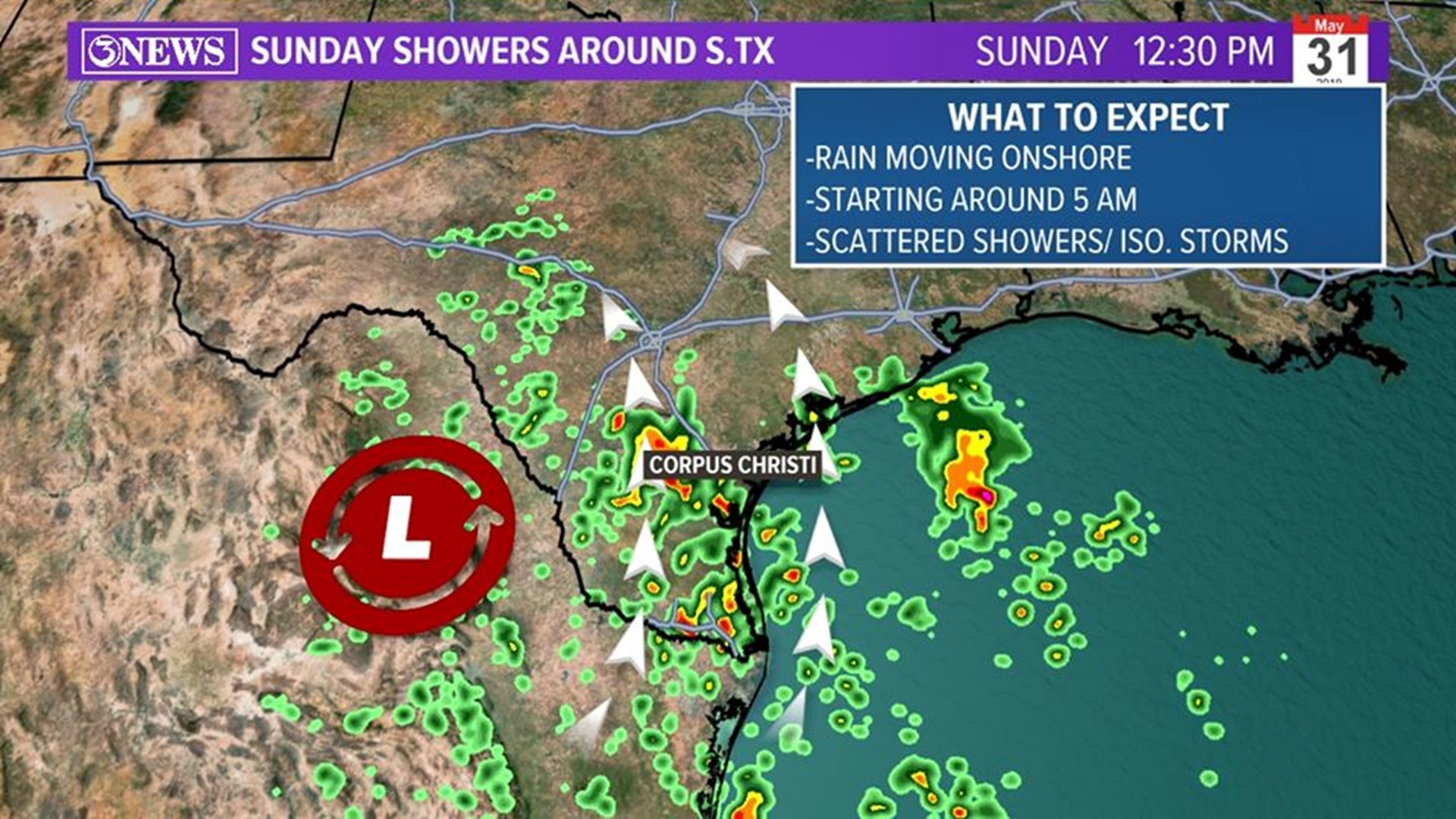 WEATHER BLOG: Scattered rain and weak storms moving in Sunday morning ...