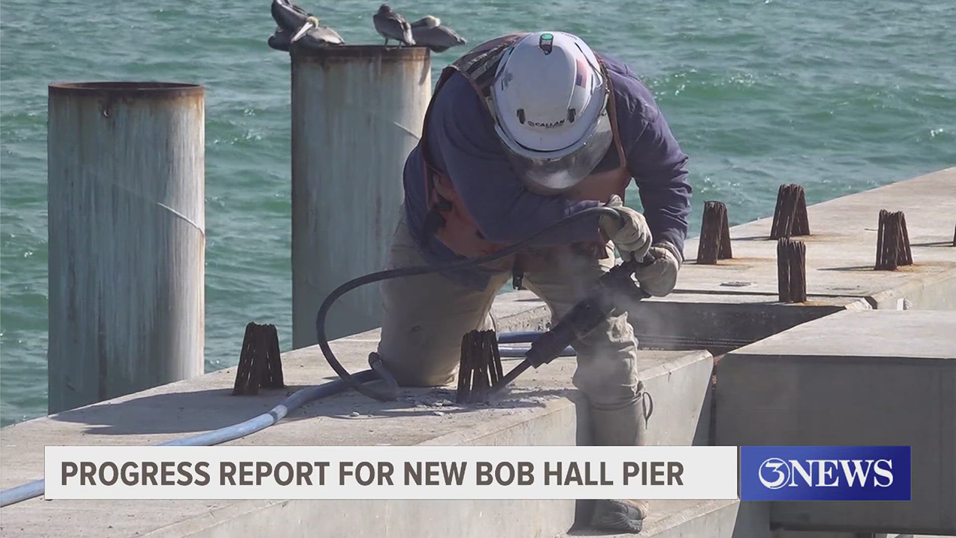 Bob Hall Pier rebuild hits major milestone on Padre Island | kiiitv.com