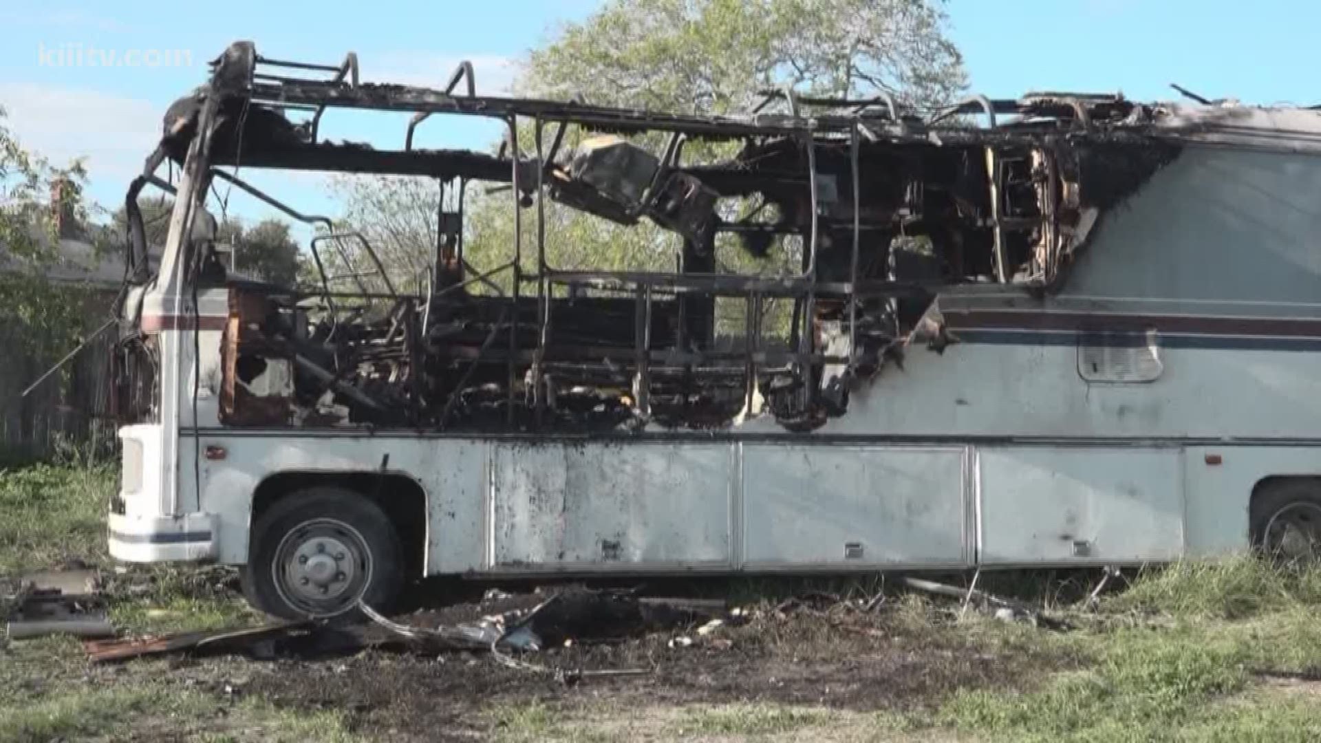 Abandoned RV catches fire in city's northside | kiiitv.com