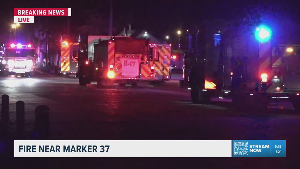 Fire near Marker 37 Marina | kiiitv.com