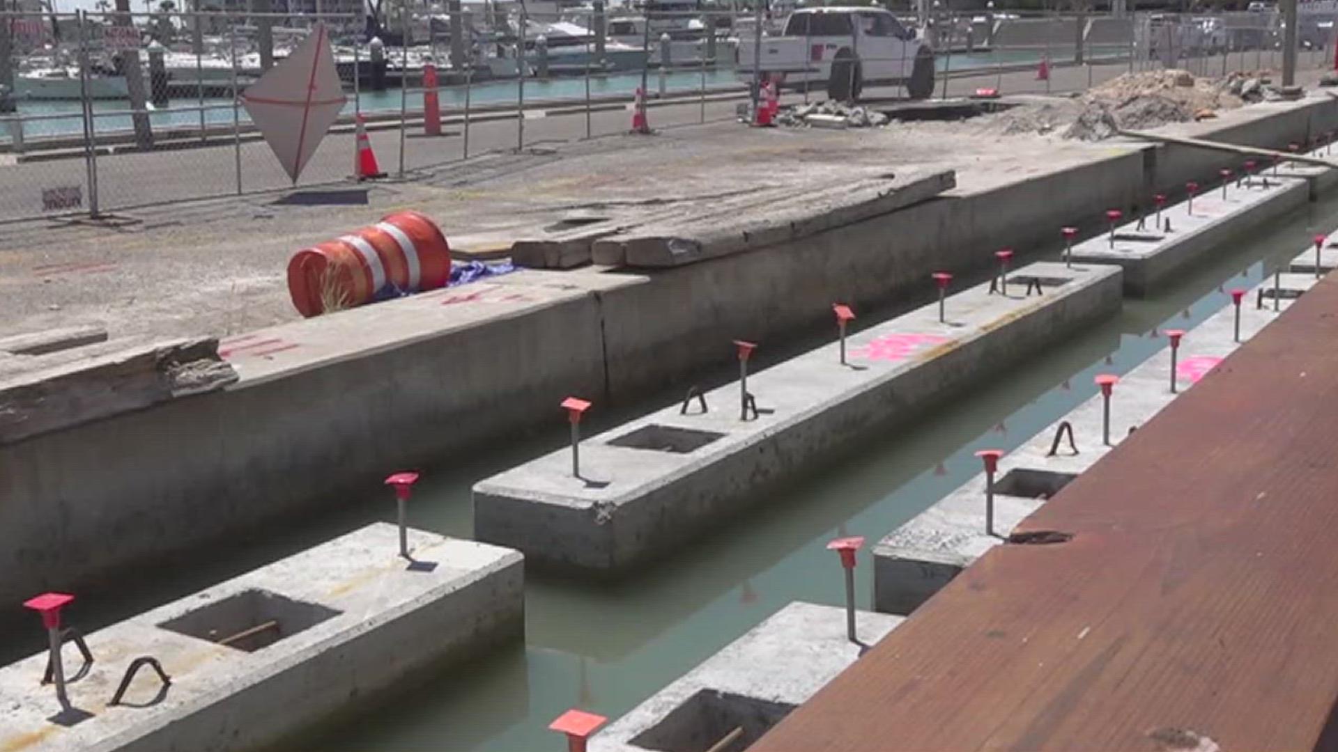 Corpus Christi Marina construction underway, businesses stay open ...