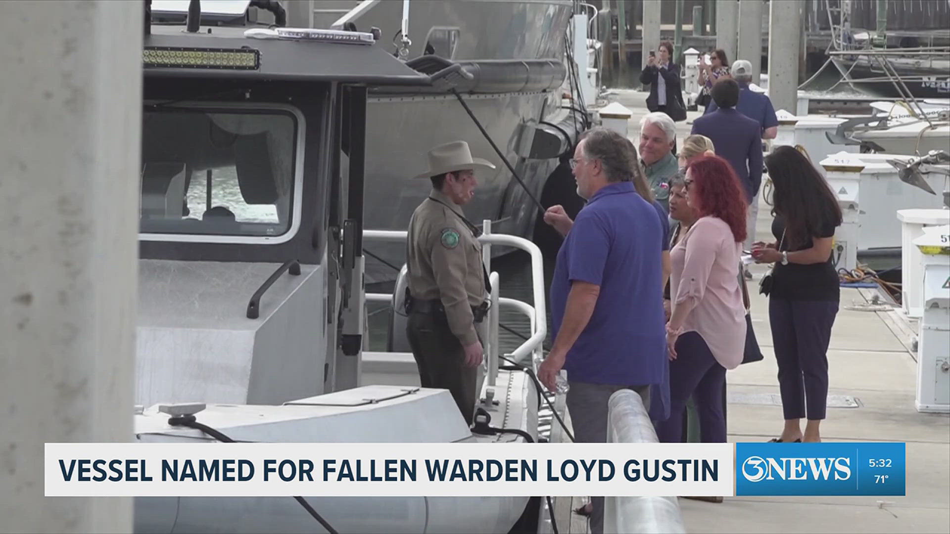 New patrol vessel honors fallen Texas Game Warden, Loyd Gustin | kiiitv.com
