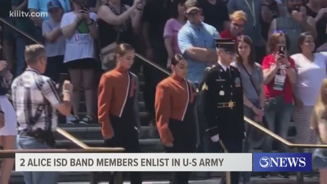 Two Alice High School Marching Band members enlist in the U.S. Army ...