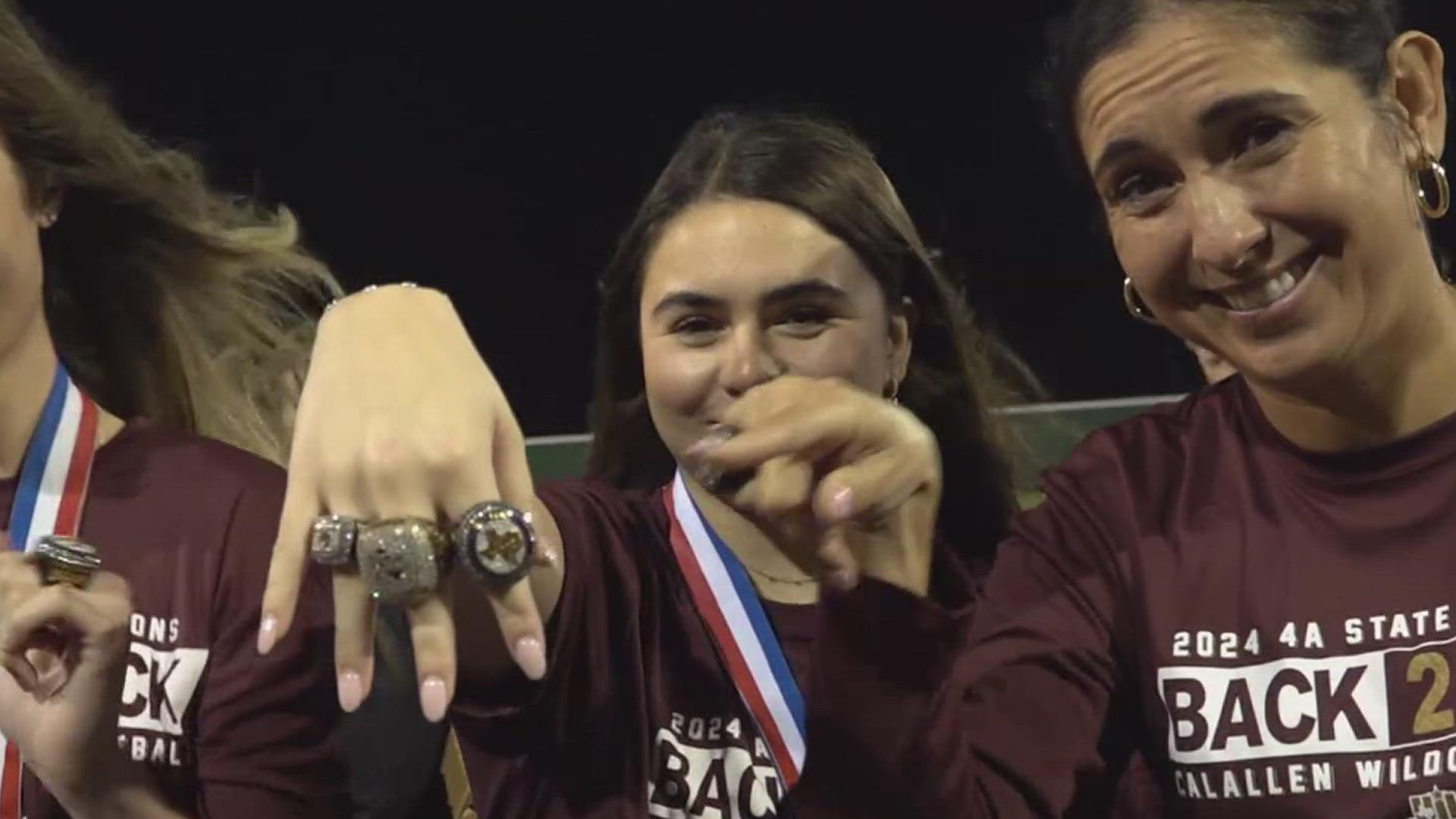 Calallen Softball Lady Cats receives state championship rings | kiiitv.com