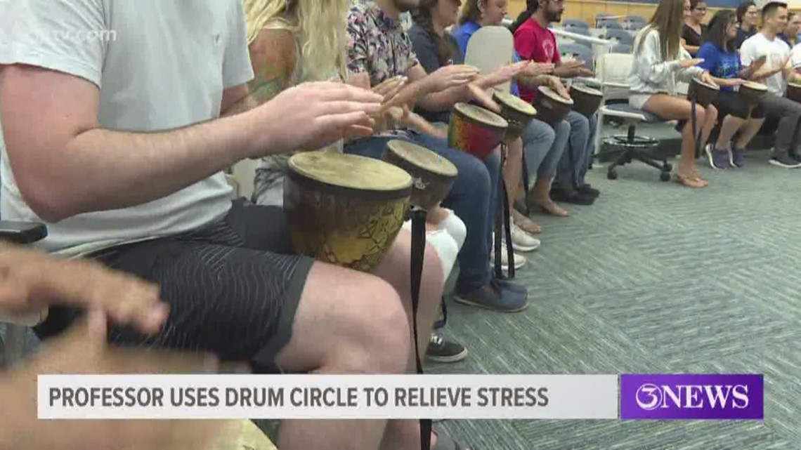 TAMUCC professor relieves stress in the classroom with drums | kiiitv.com