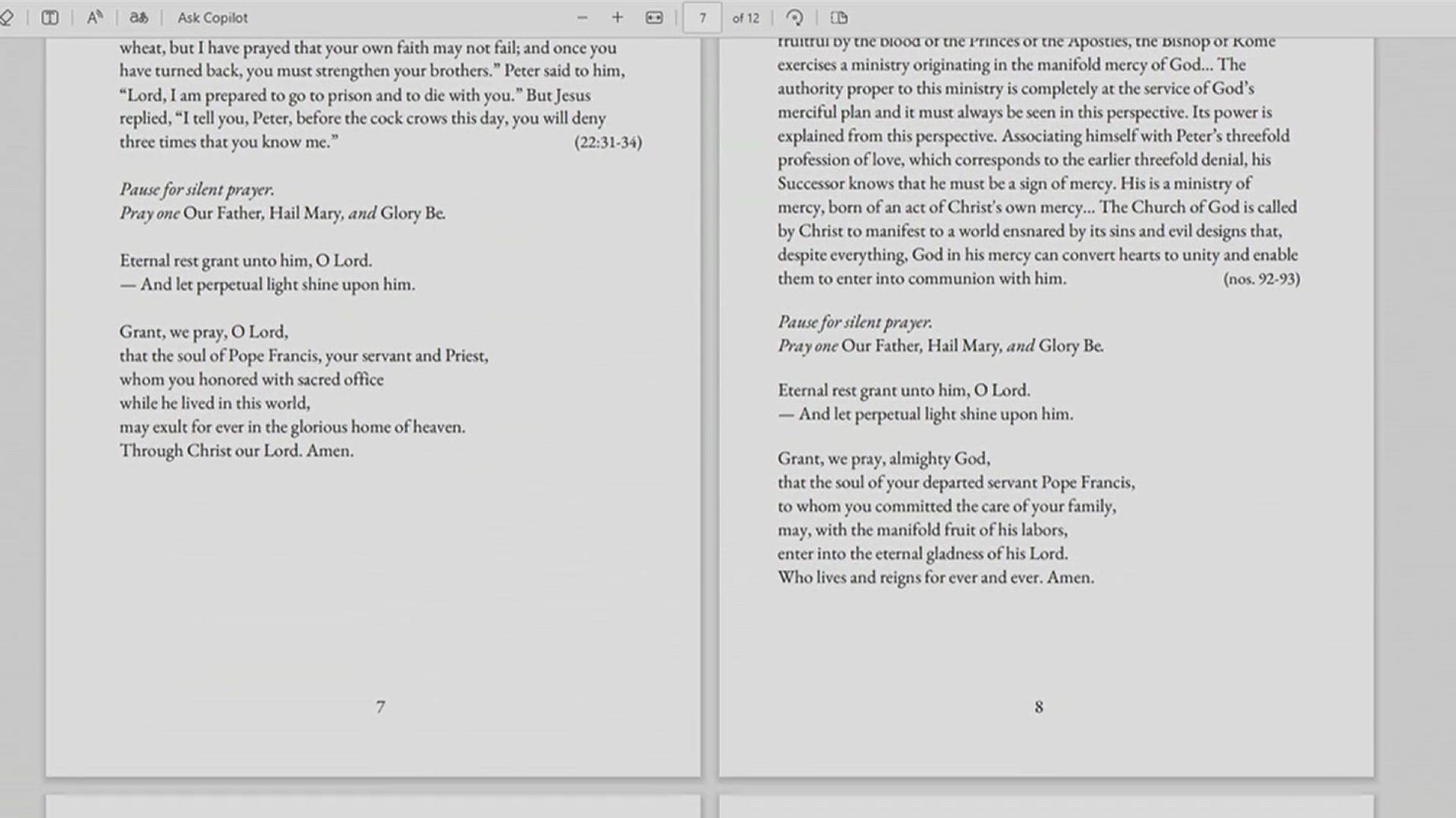 How Catholics are remembering Pope Francis with a nine-day prayer | kiiitv.com