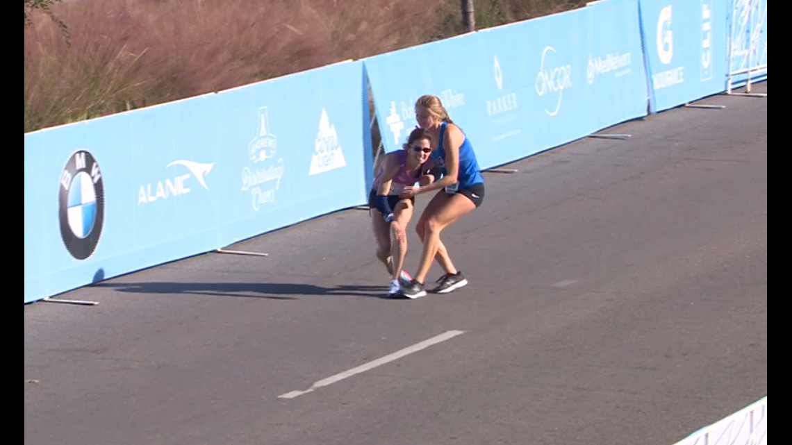 Dallas Marathon Women’s Winner talks collapse, dramatic finish | kiiitv.com