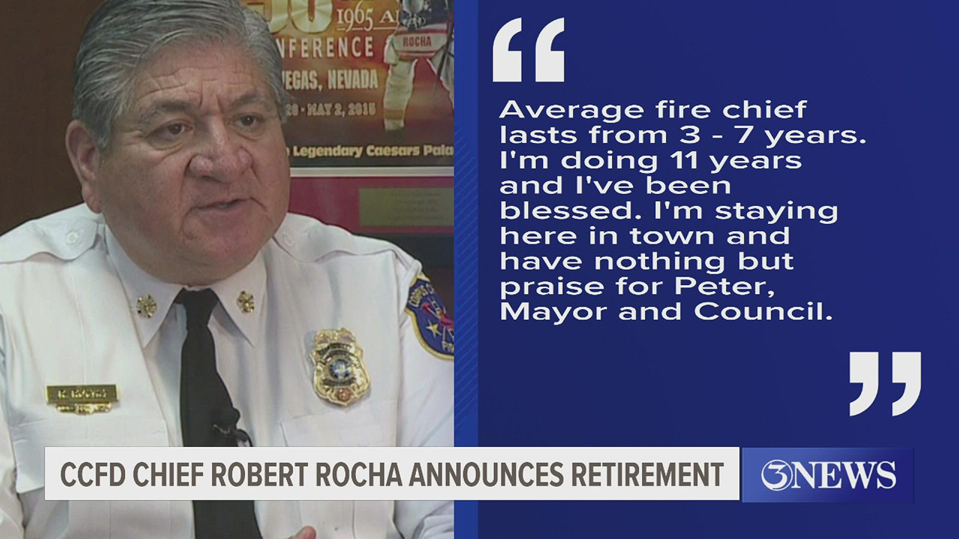 Corpus Christi Fire Chief Robert Rocha to retire | kiiitv.com