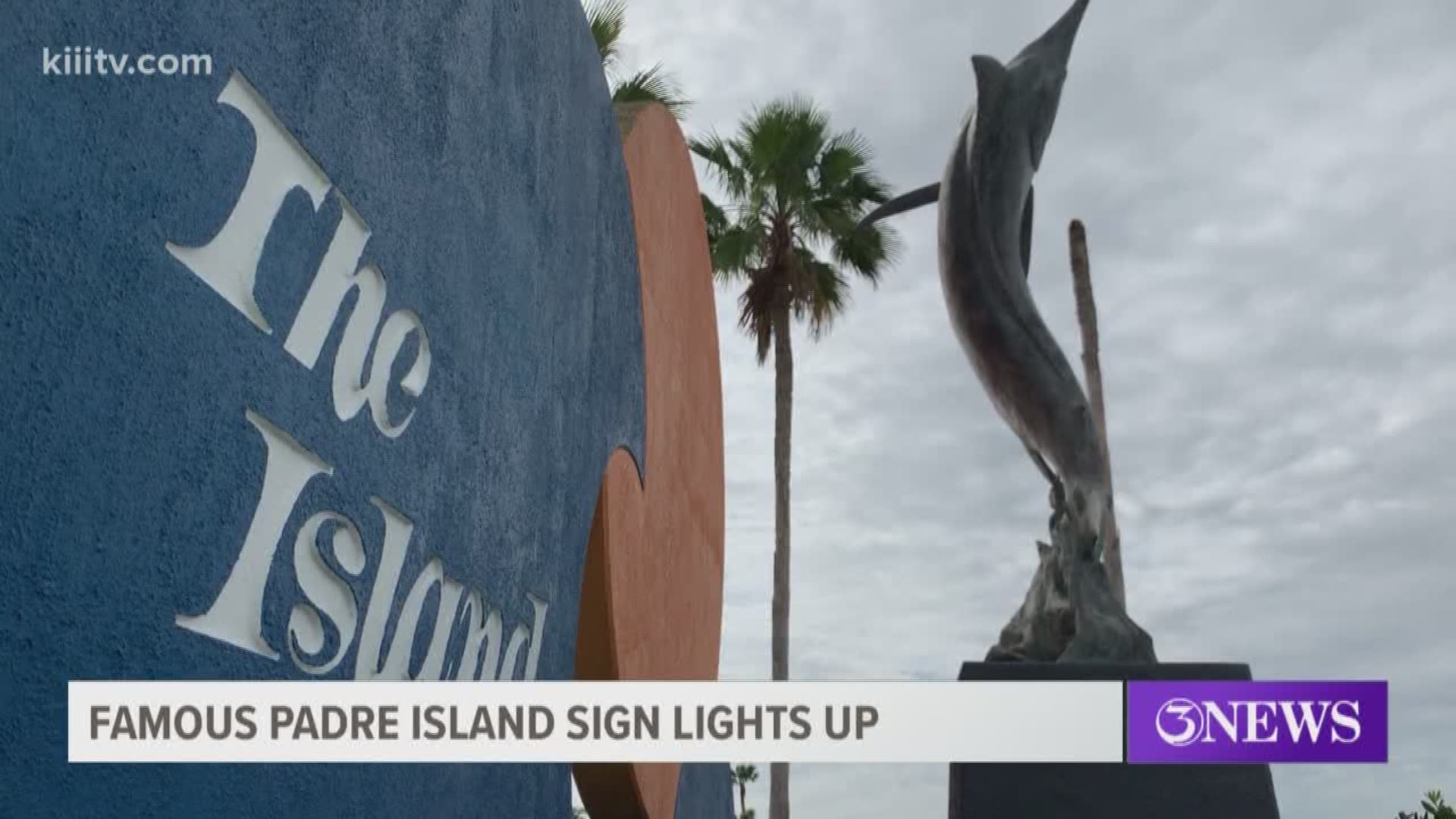 Padre Island's welcome sign getting new lights thanks to anonymous ...