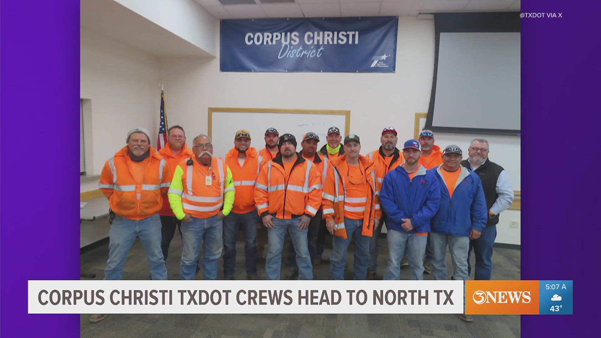 Corpus Christi TxDOT crews head to North Texas | kiiitv.com Corpus Christi TxDOT crews head to North Texas | kiiitv.com