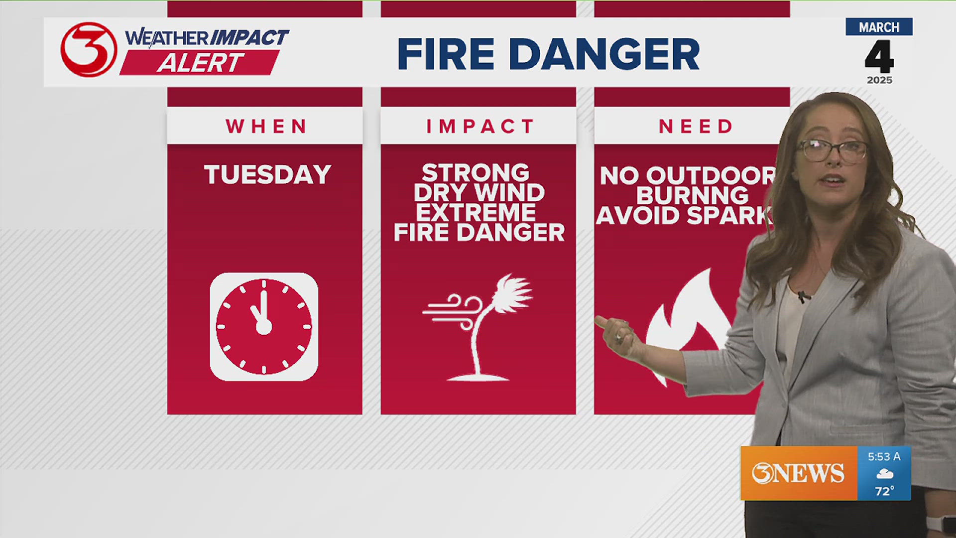 Weather Impact Alert: Wind gusts present fire danger in Coastal Bend ...