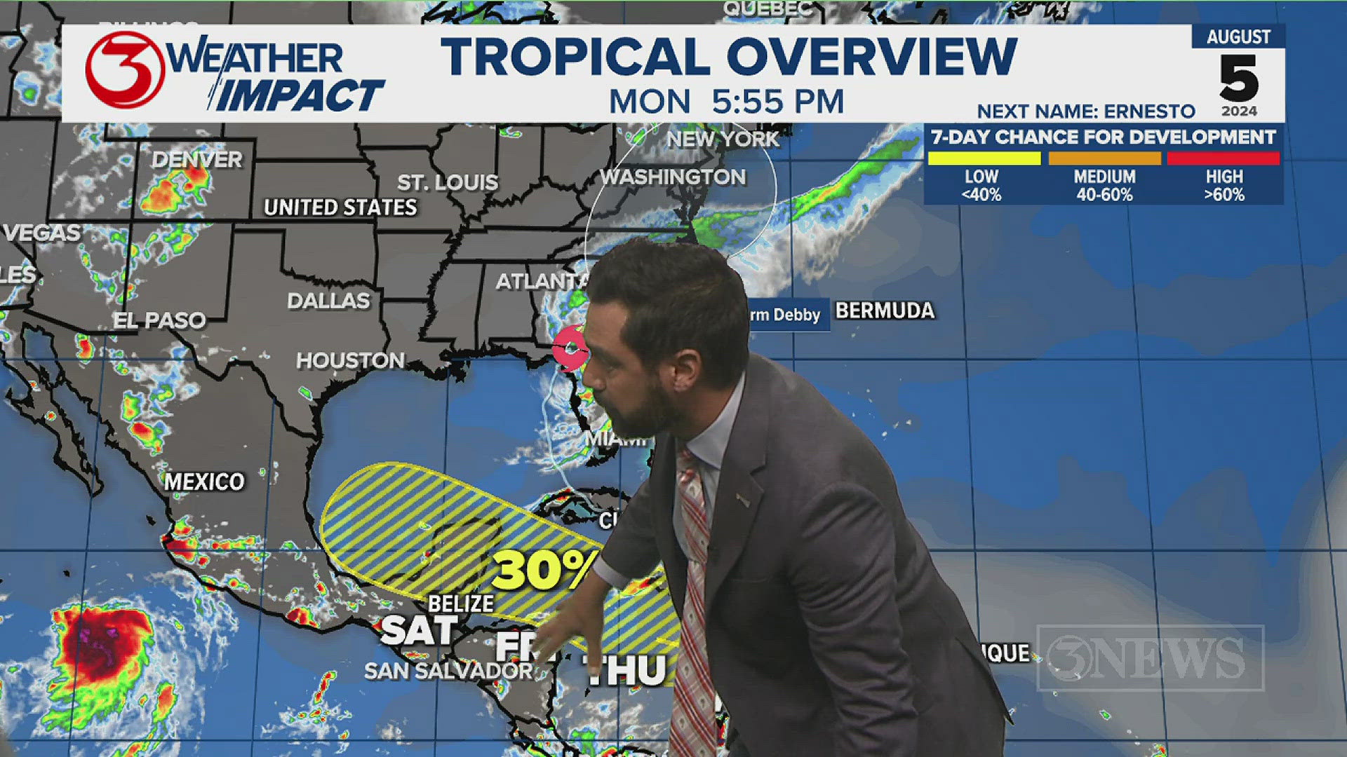 TROPICAL UPDATE: Debby slowly moving northeast. A new tropical wave in the Caribbean has a low ...