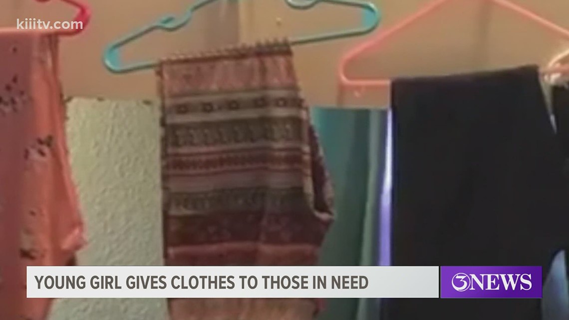 Aransas Pass 8-year-old gives clothes to those in need | kiiitv.com
