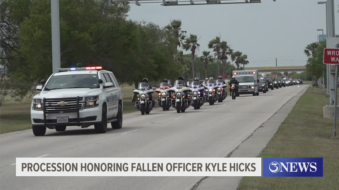 Procession honoring fallen Officer Kyle Hicks | kiiitv.com
