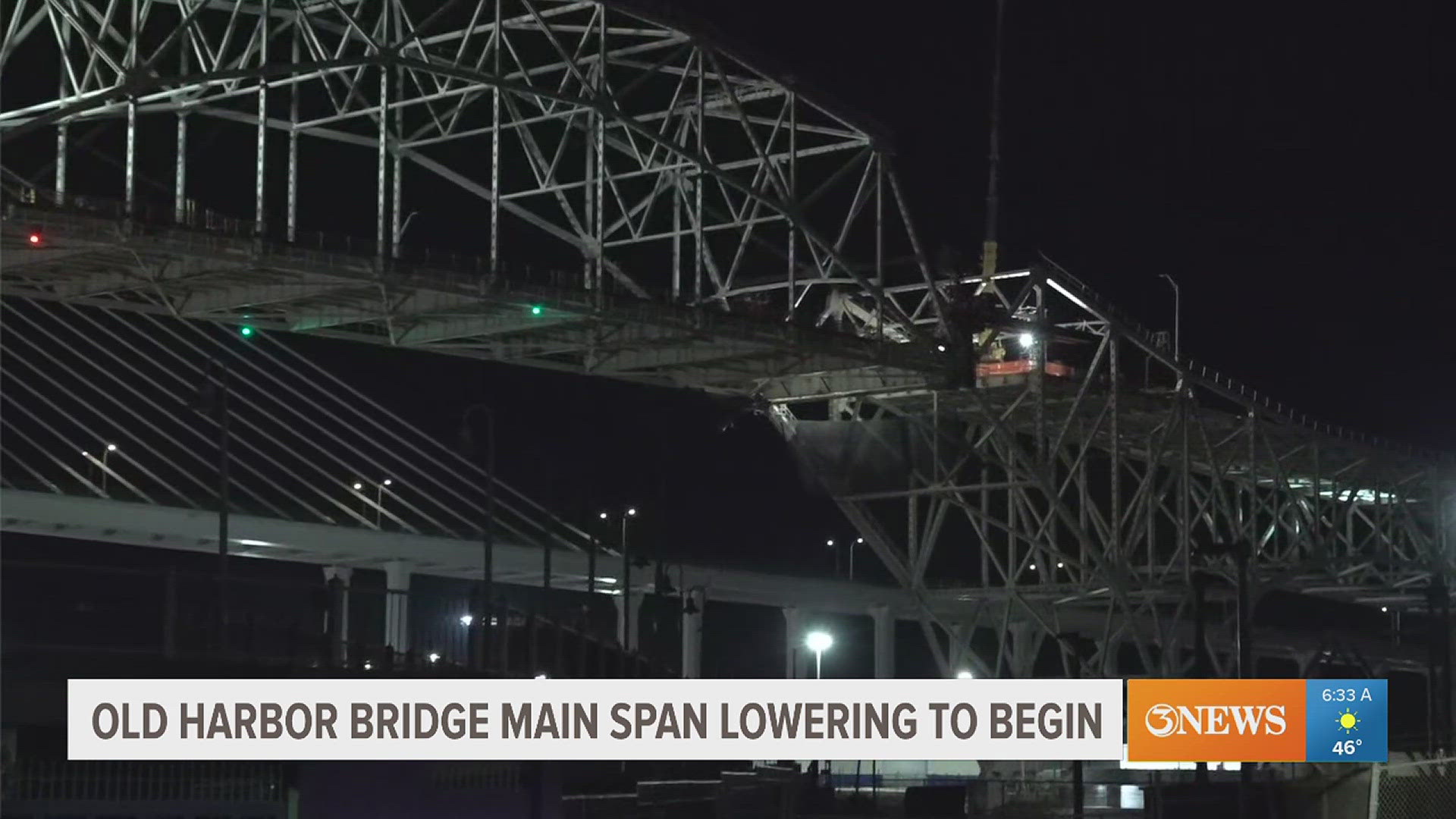 Old Harbor Bridge main span to lower | kiiitv.com
