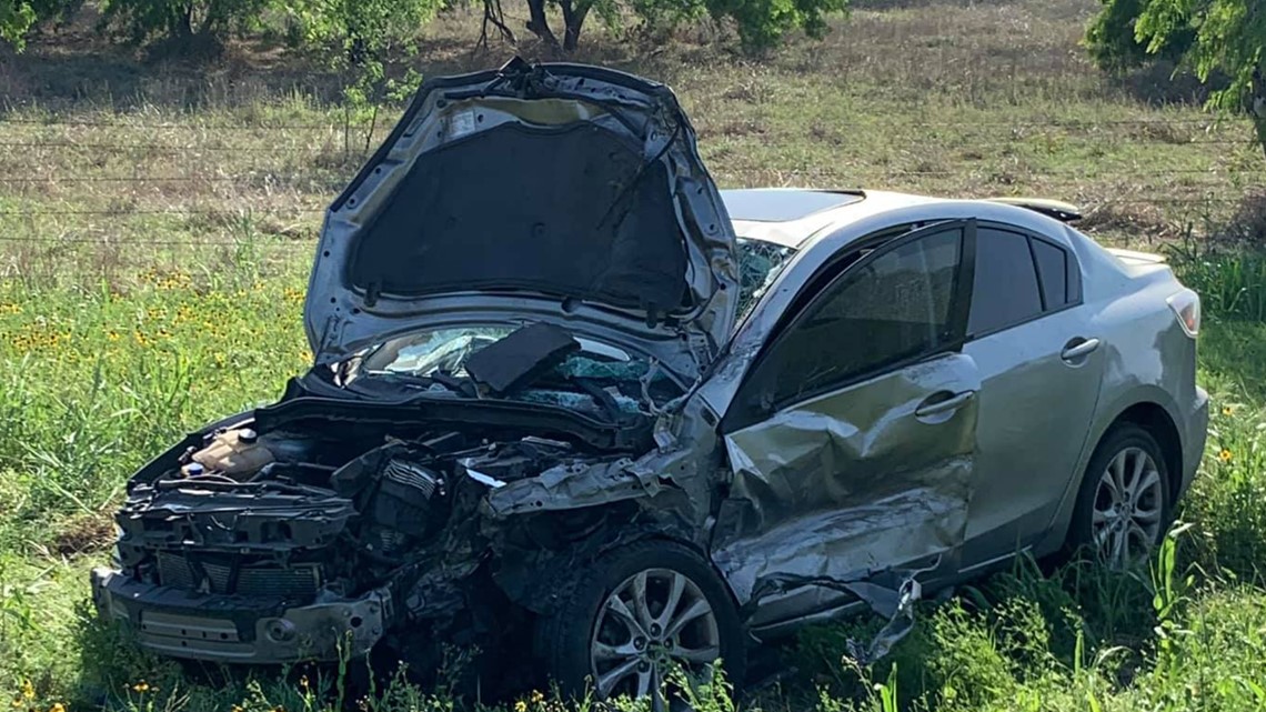 Two people in hospital after car crash near FM 666 and FM 3088 | kiiitv.com