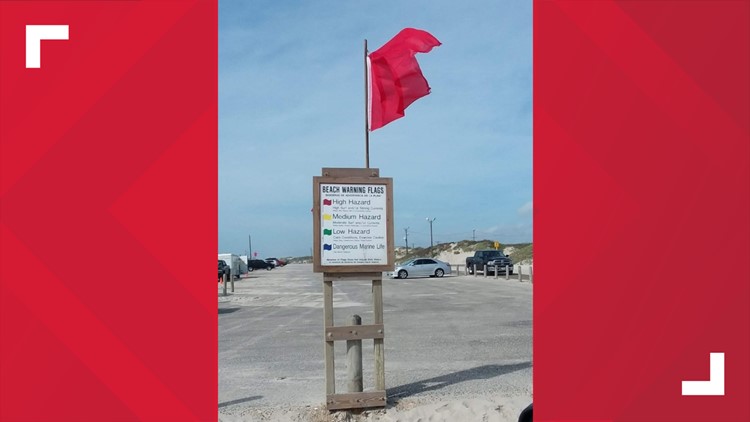 Red flags indicate high risk of dangerous rip currents at Padre Island ...