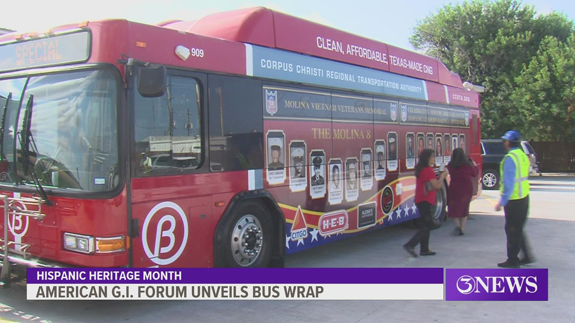 American G.I. Forum unveils new bus wrap | kiiitv.com