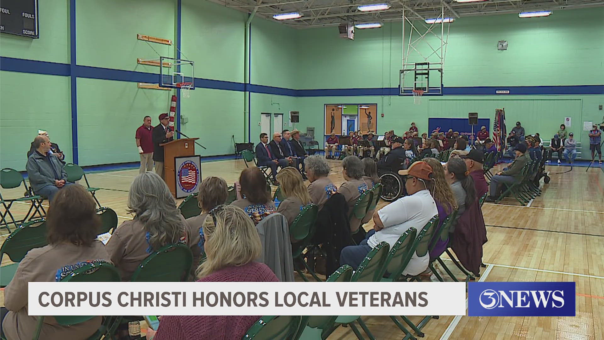 Veterans Day ceremony today at Ben Garza Gym | kiiitv.com