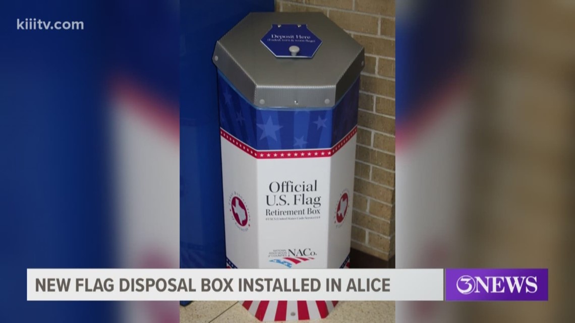 New U.S. flag retirement box installed in Alice, Texas | kiiitv.com