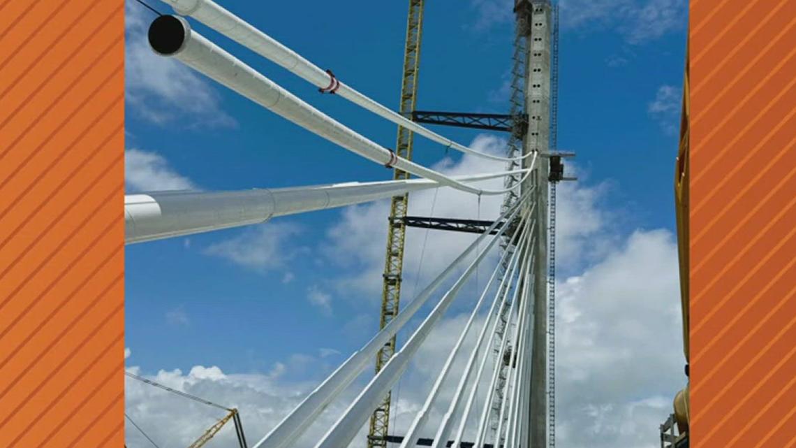 Harbor Bridge road closures, crews to install stay cables | kiiitv.com