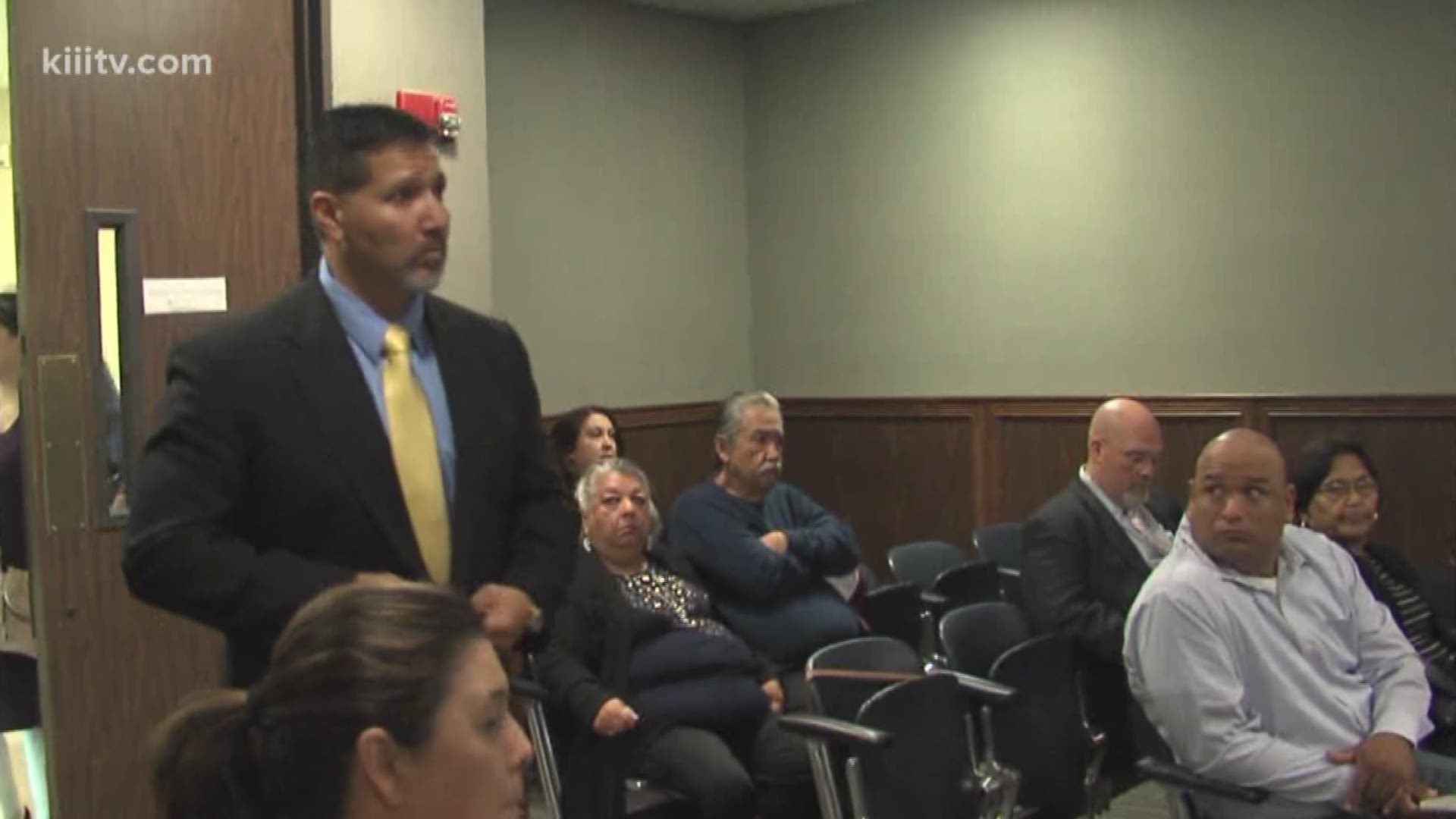 Trial date set for CCPD officer charged with family violence | kiiitv.com