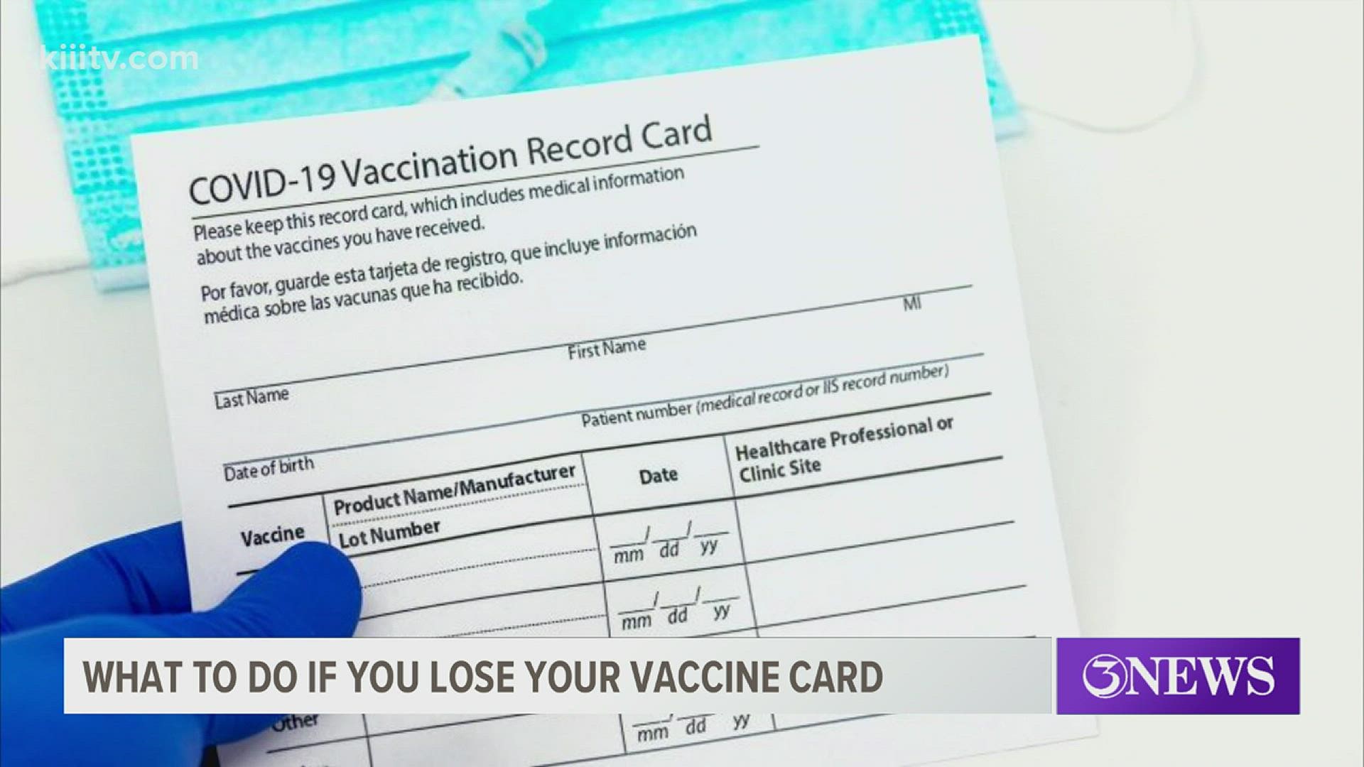 How to replace COVID-19 vaccine card if you lost it | kiiitv.com