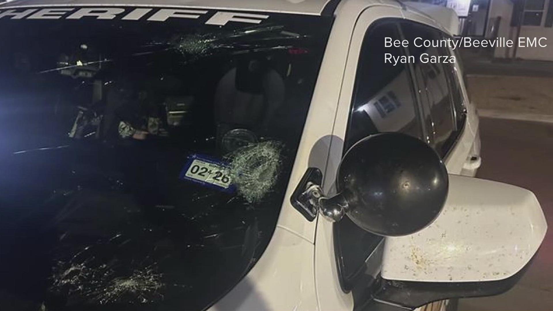 Overnight storm hits Bee County Sheriff's unit with tennis-ball-sized ...