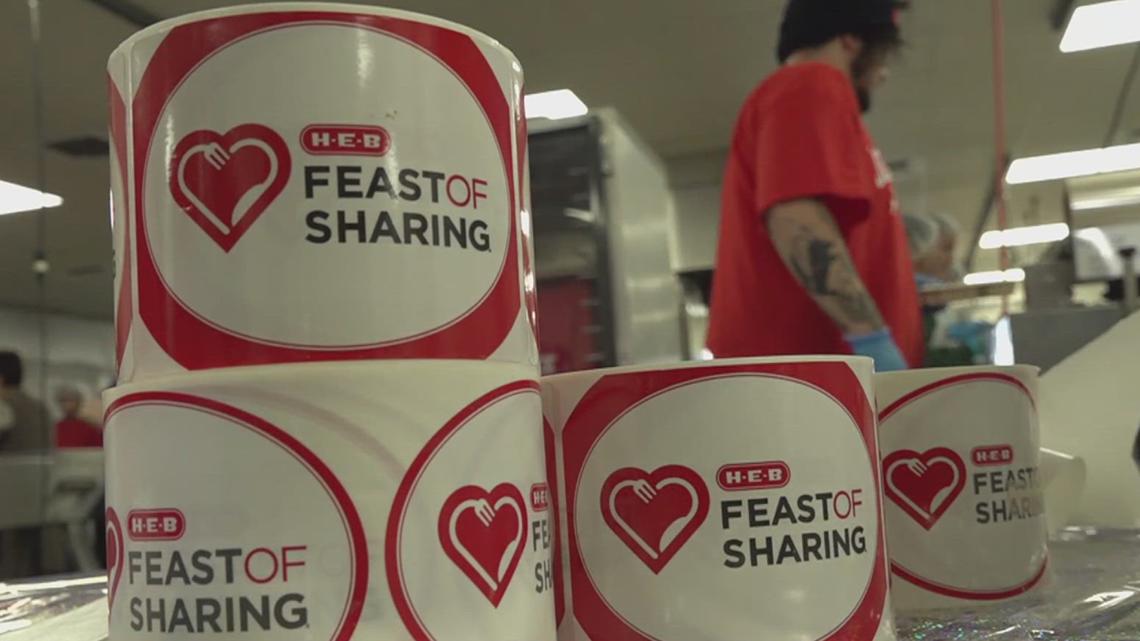Volunteers help deliver over 1,000 meals for HEB Feast of Sharing ...
