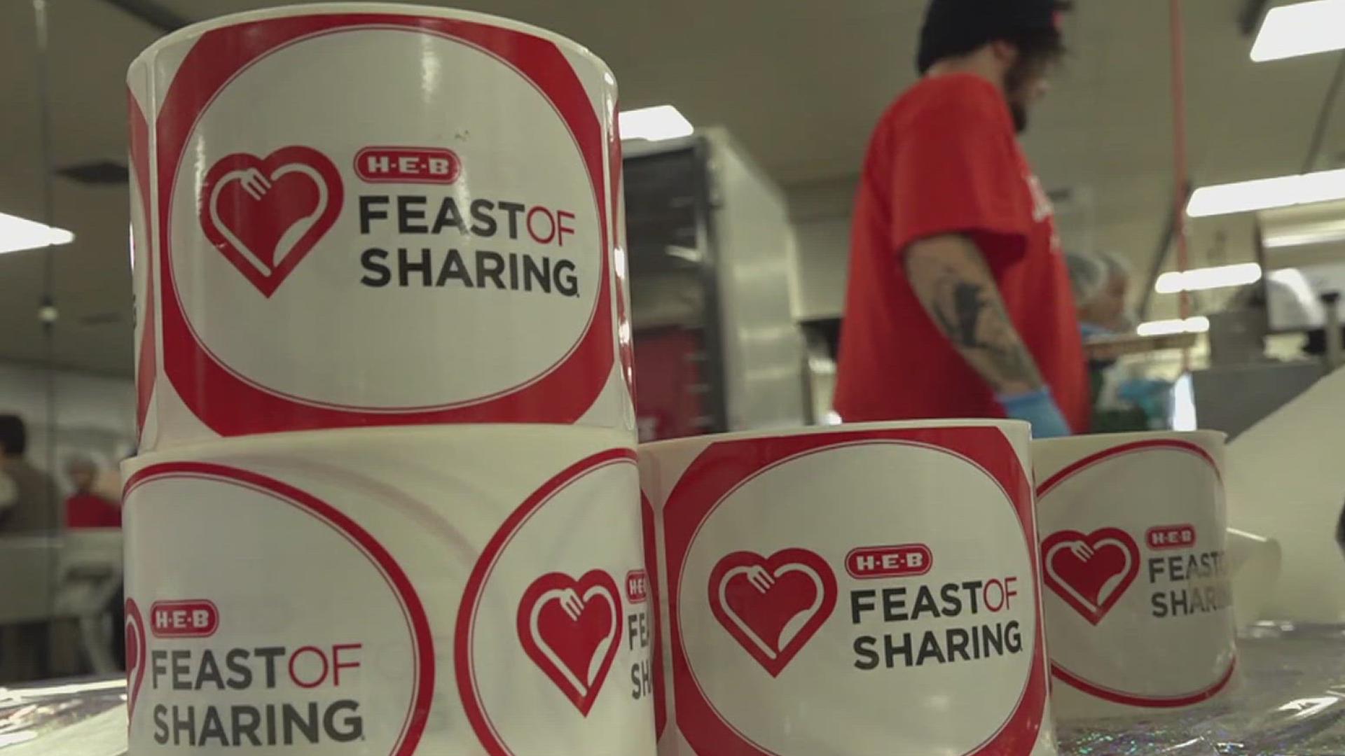 Volunteers help deliver over 1,000 meals for HEB Feast of Sharing ...