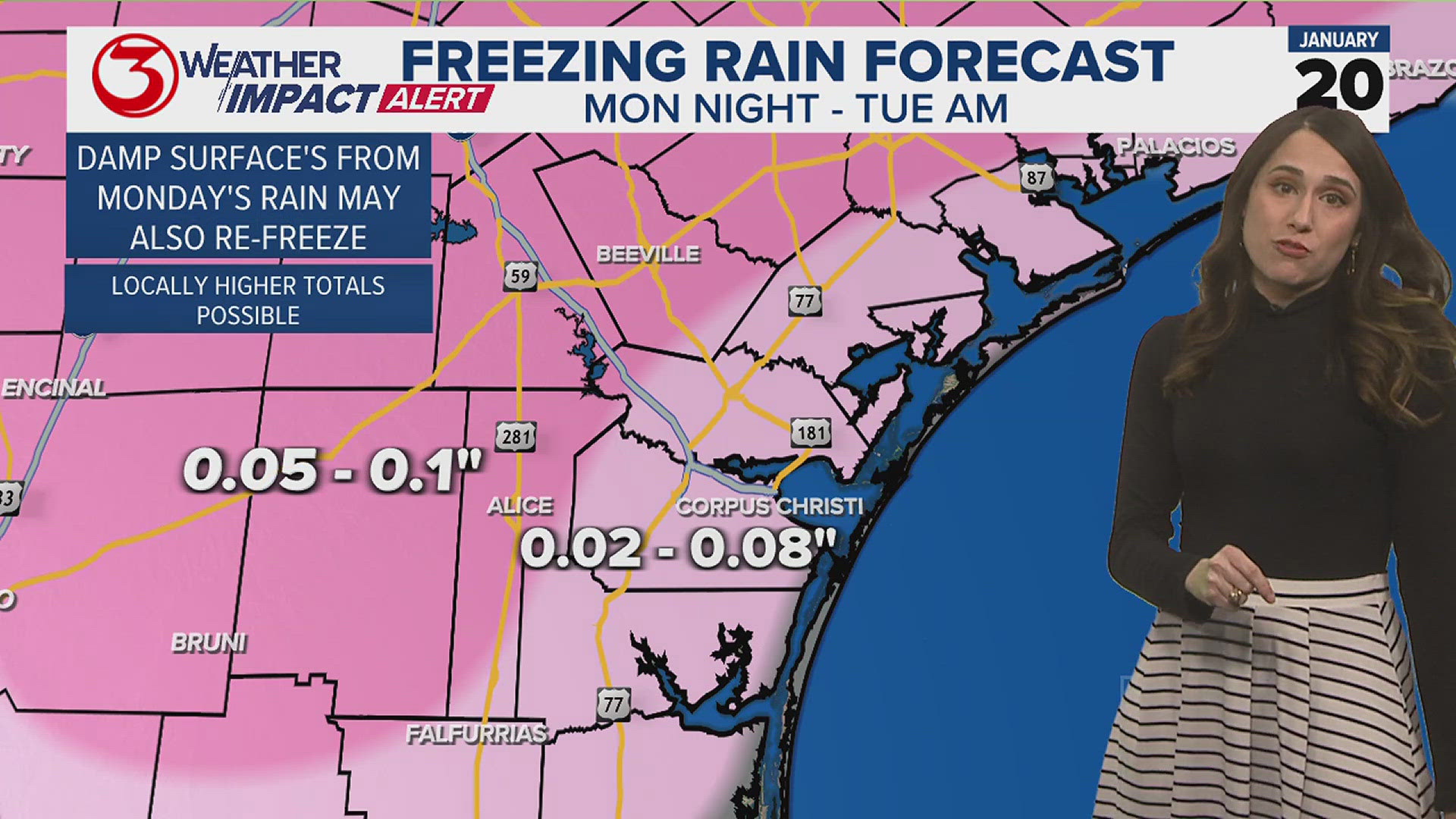Weather Impact alerts for winter precipitation, hard freeze this week ...