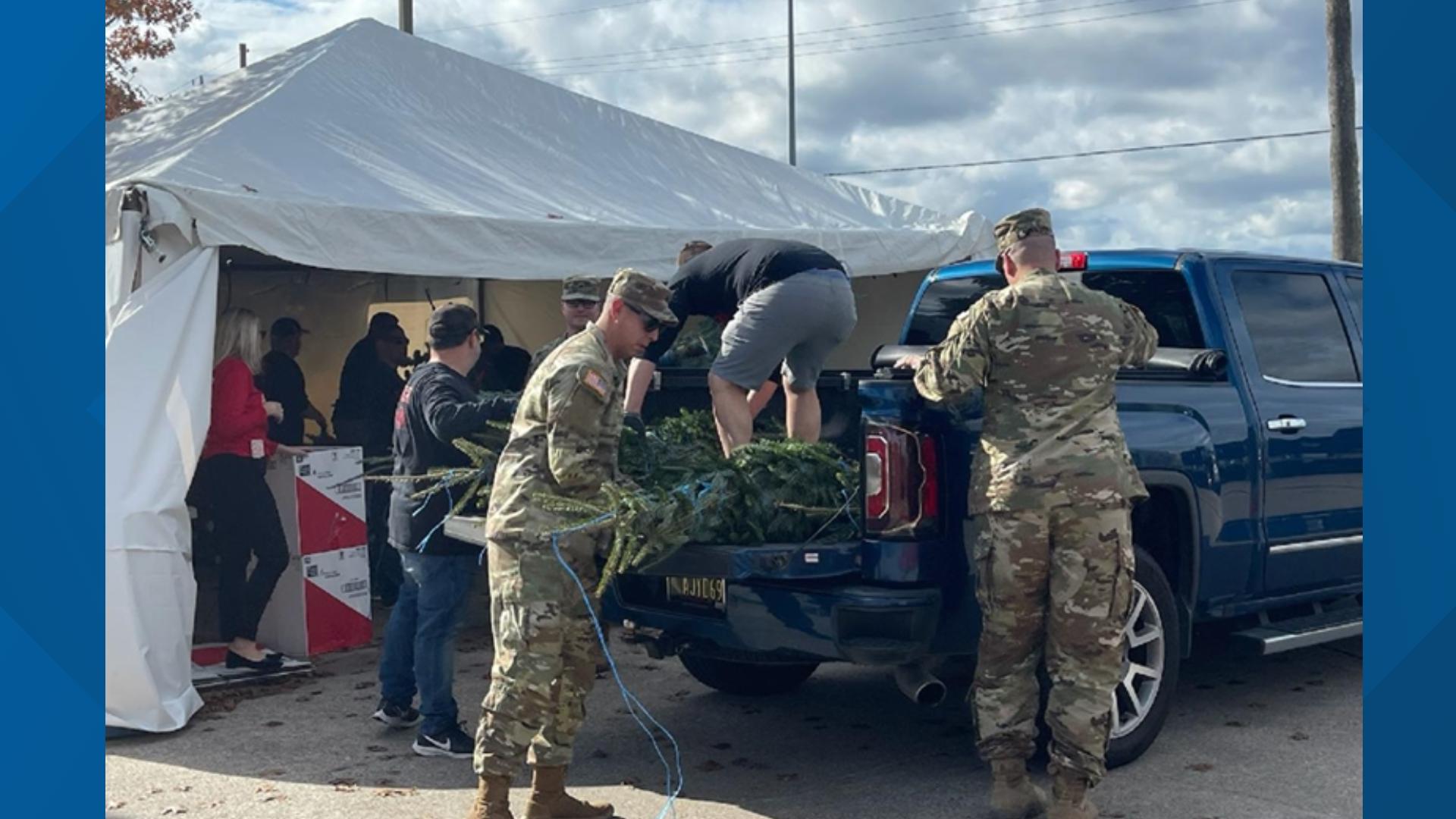 Twin Peaks honors military families with 150 free Christmas trees in ...