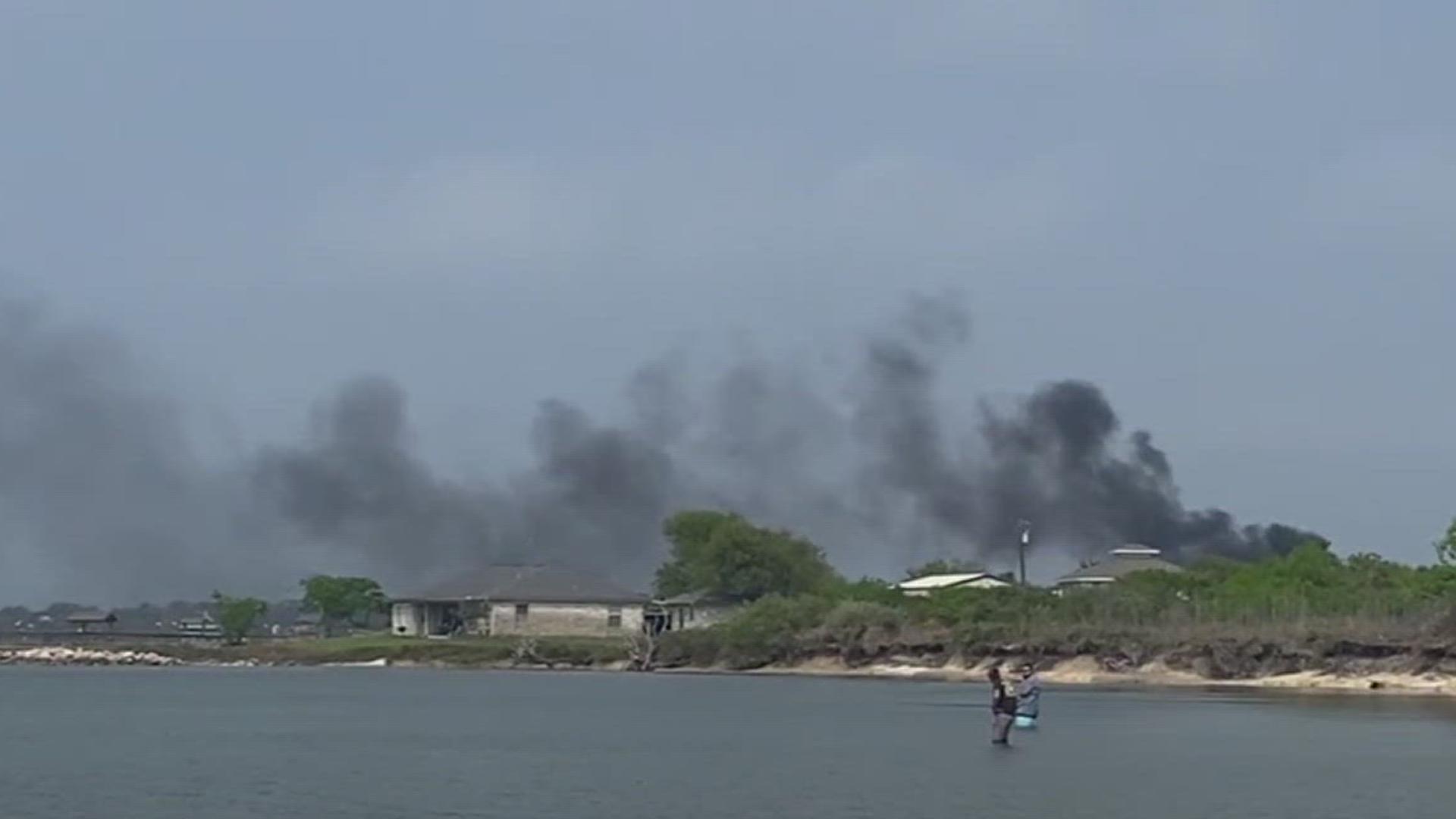 Rockport truck battery explosion sparks fire | kiiitv.com