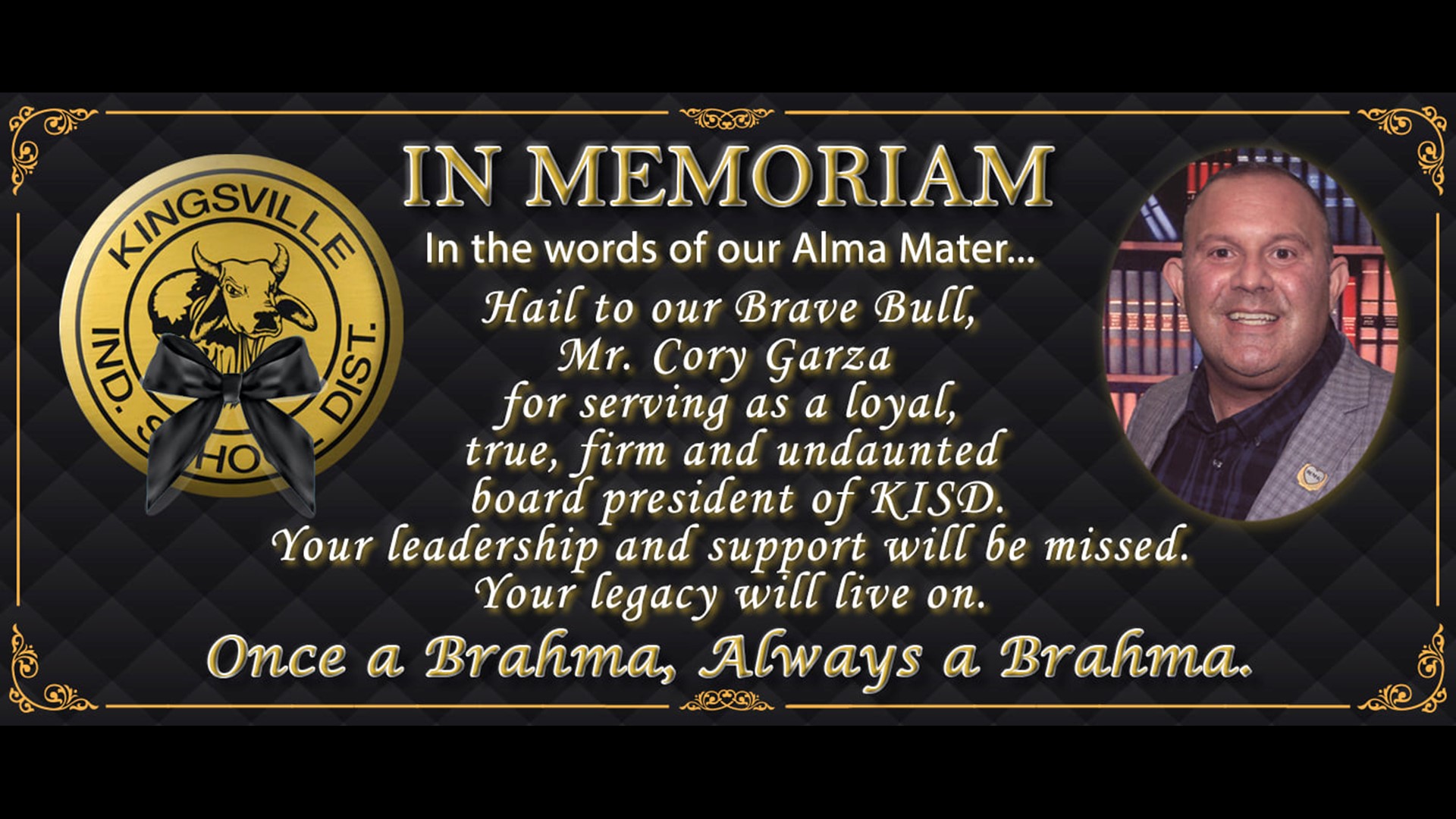 Kingsville ISD Board President Cory Garza passes away | kiiitv.com