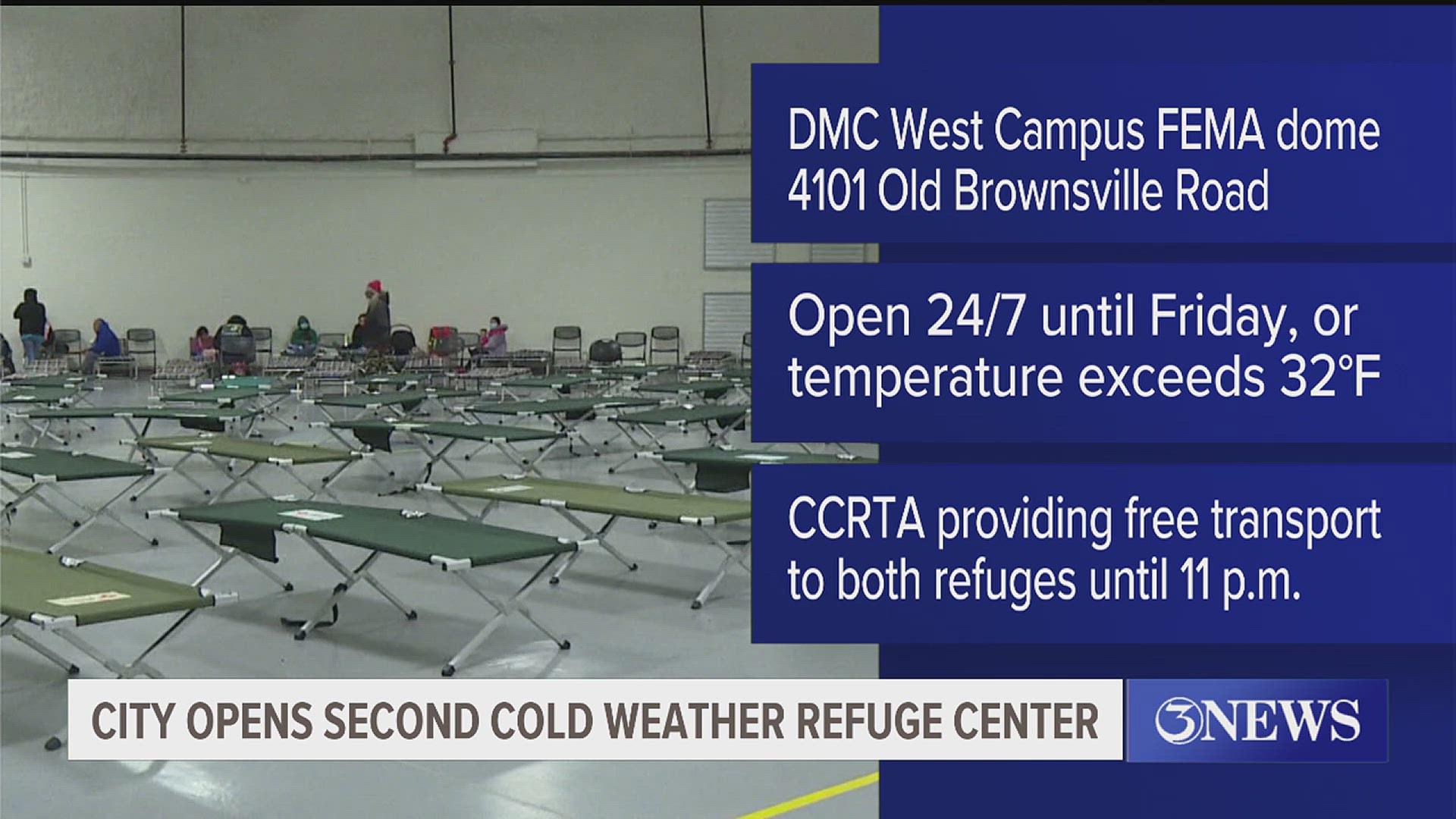 Corpus Christi opens second cold-weather refuge | kiiitv.com