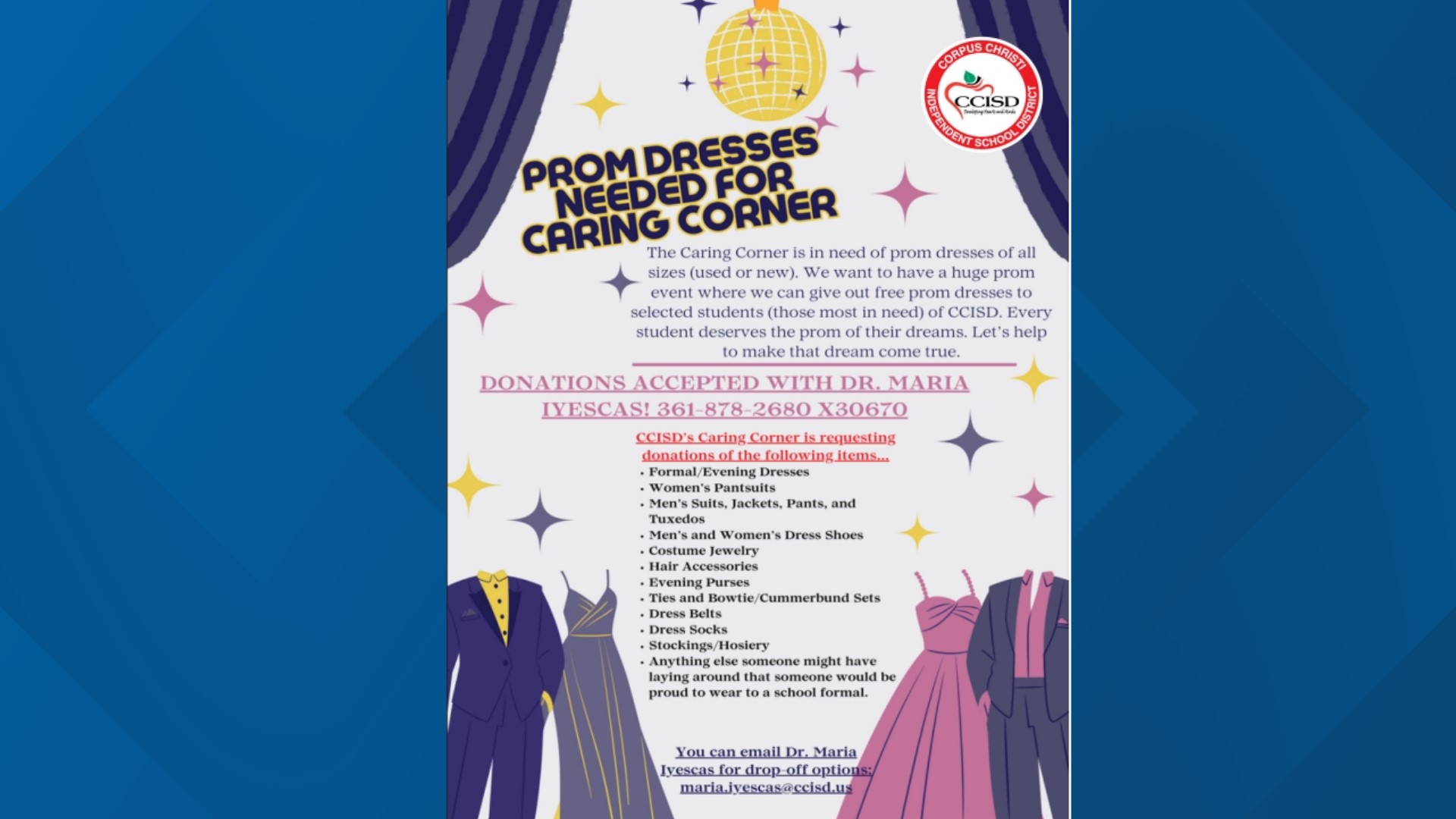 CCISD ‘Caring Corner’ looking for formal wear for prom season | kiiitv.com